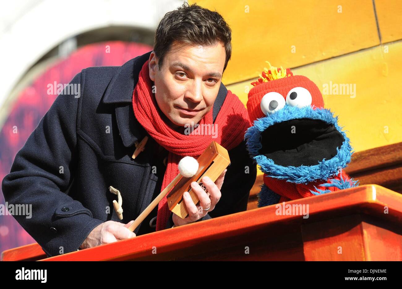 New York, NY, USA. 28th Nov, 2013. Jimmy Fallon, Cookie Monster in ...