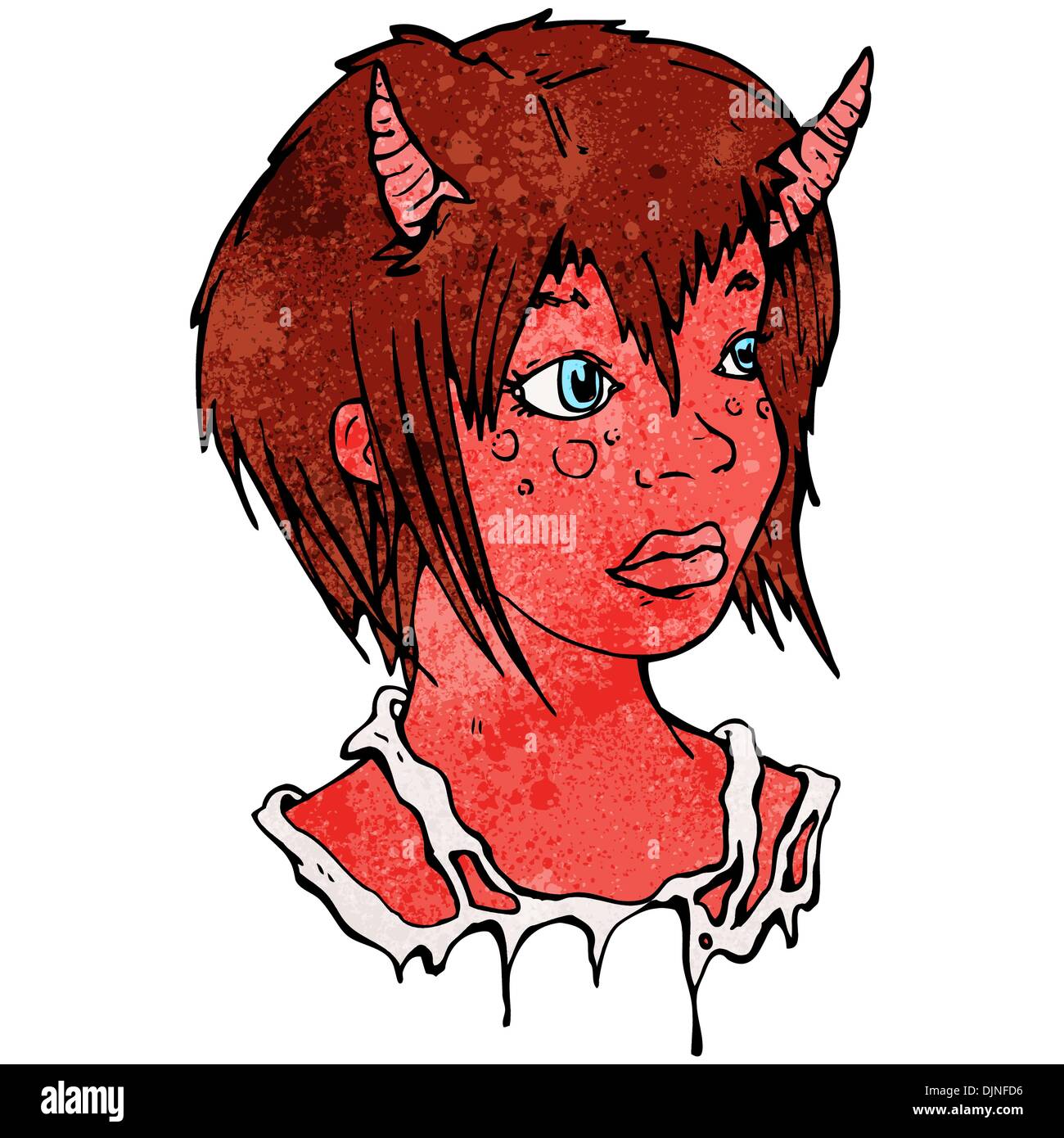 Girl demon cartoon Stock Vector Images - Alamy