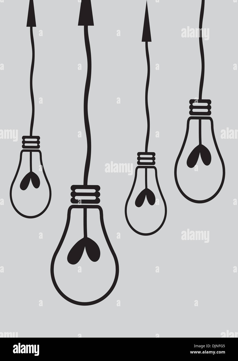 Concept of idea inspired bulb idea Stock Photo - Alamy