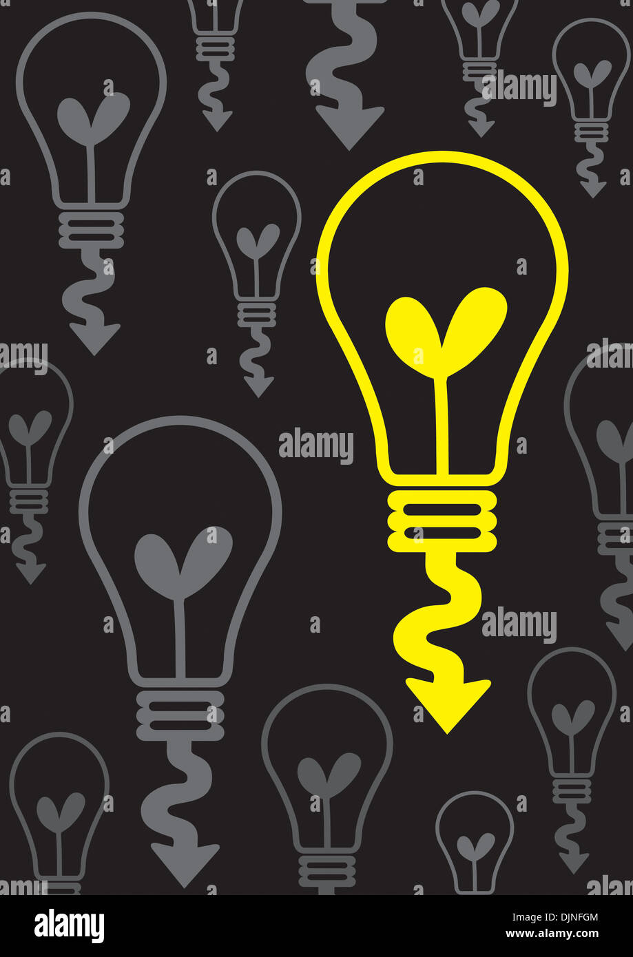 Concept of idea inspired bulb idea Stock Photo - Alamy