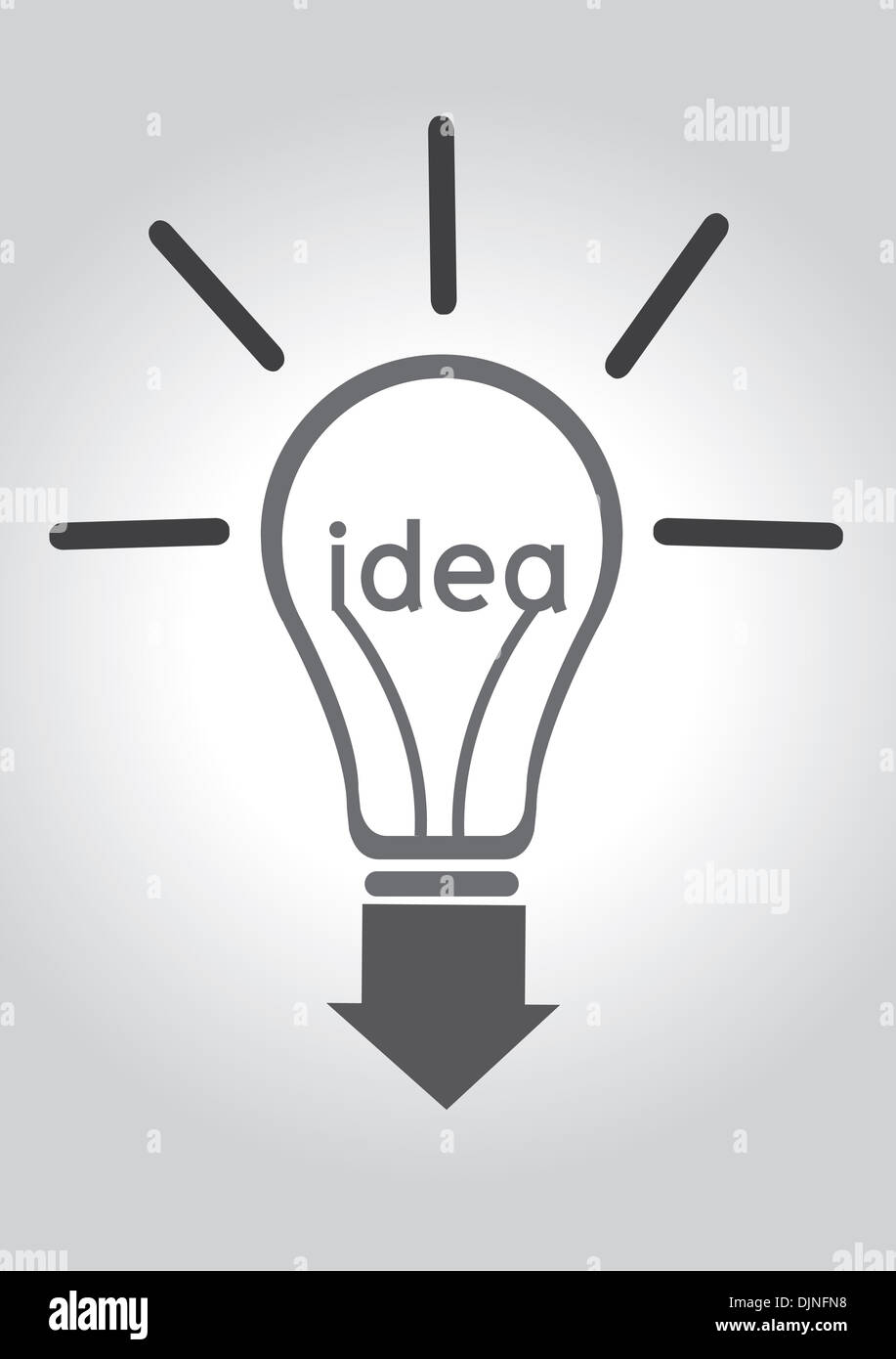 Concept of idea inspired bulb idea Stock Photo - Alamy