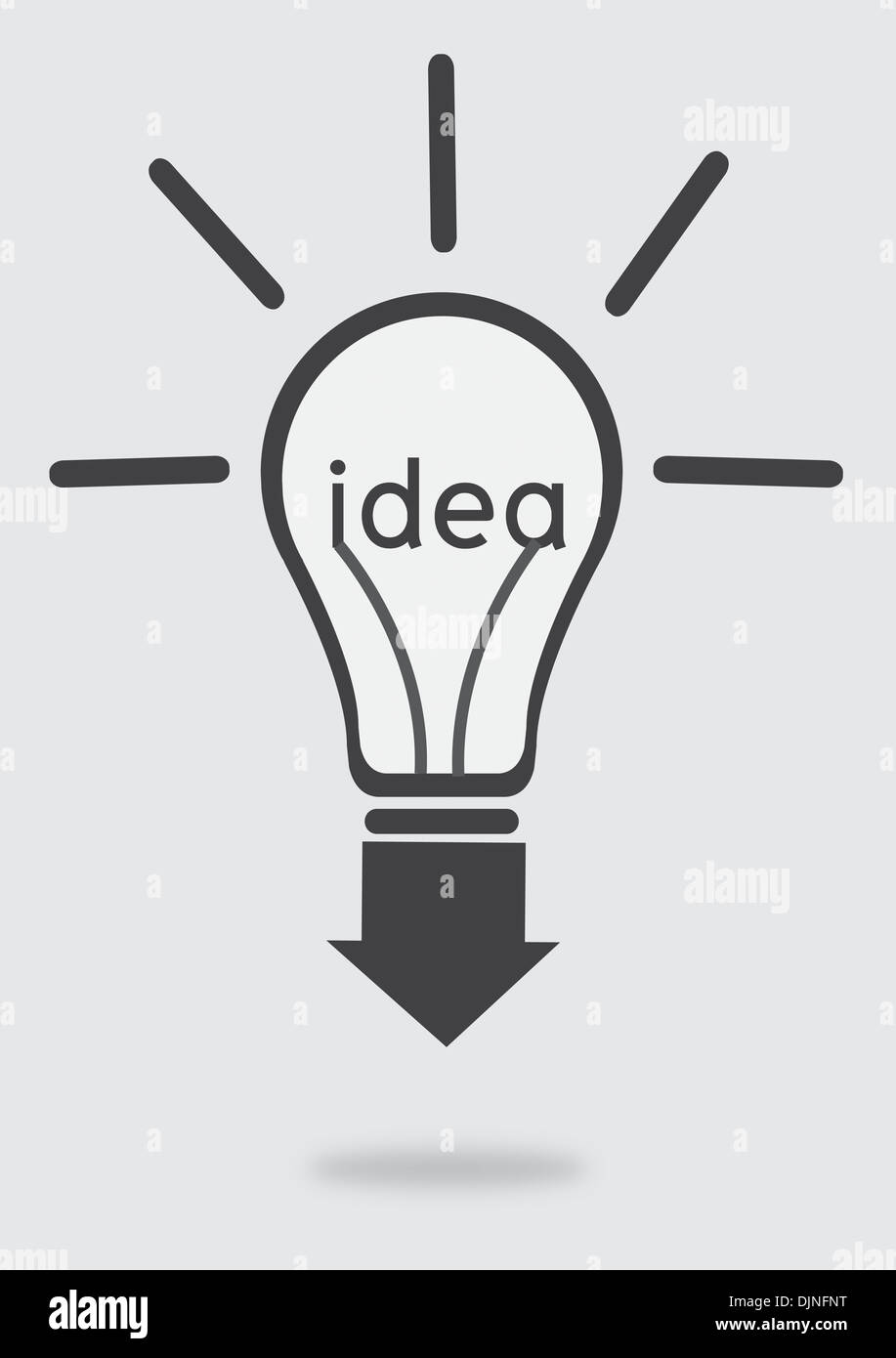 Concept of idea inspired bulb idea Stock Photo - Alamy