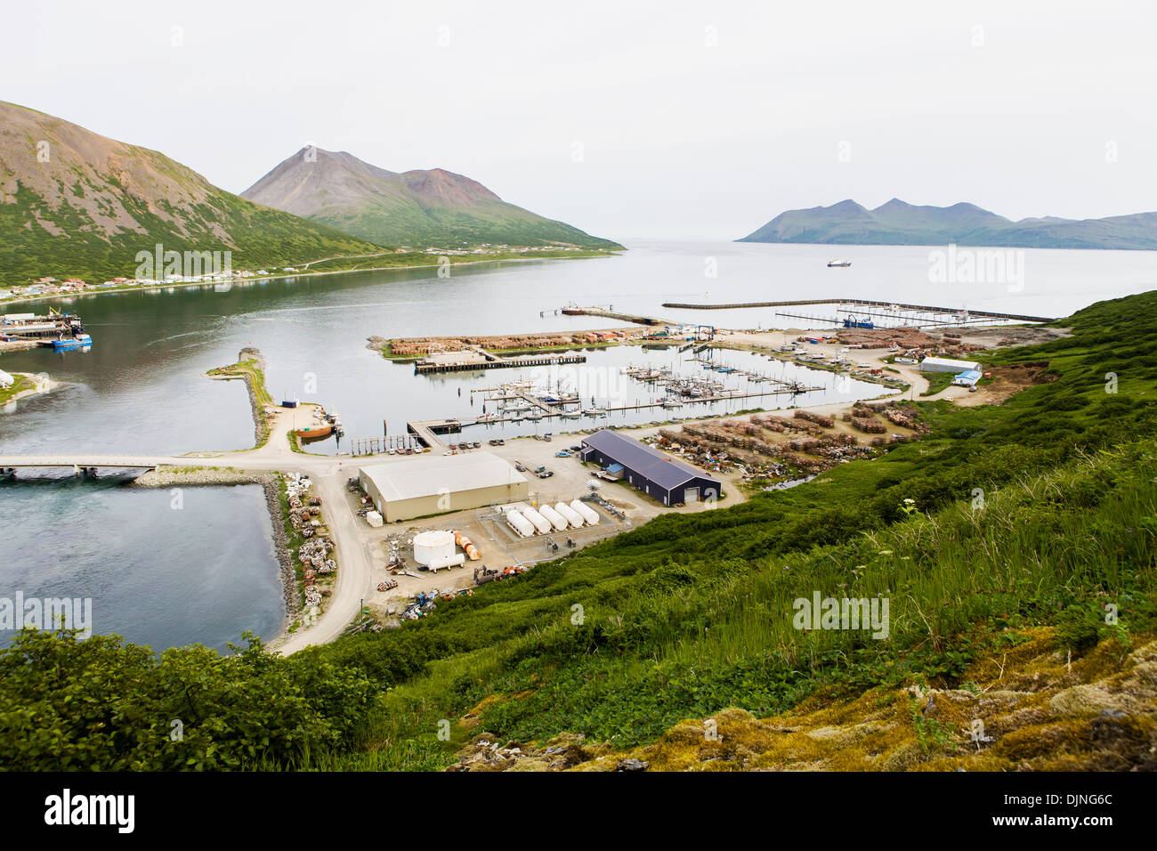 View Of The City Of King Cove And King Cove Lagoon From Atop A Nearby ...