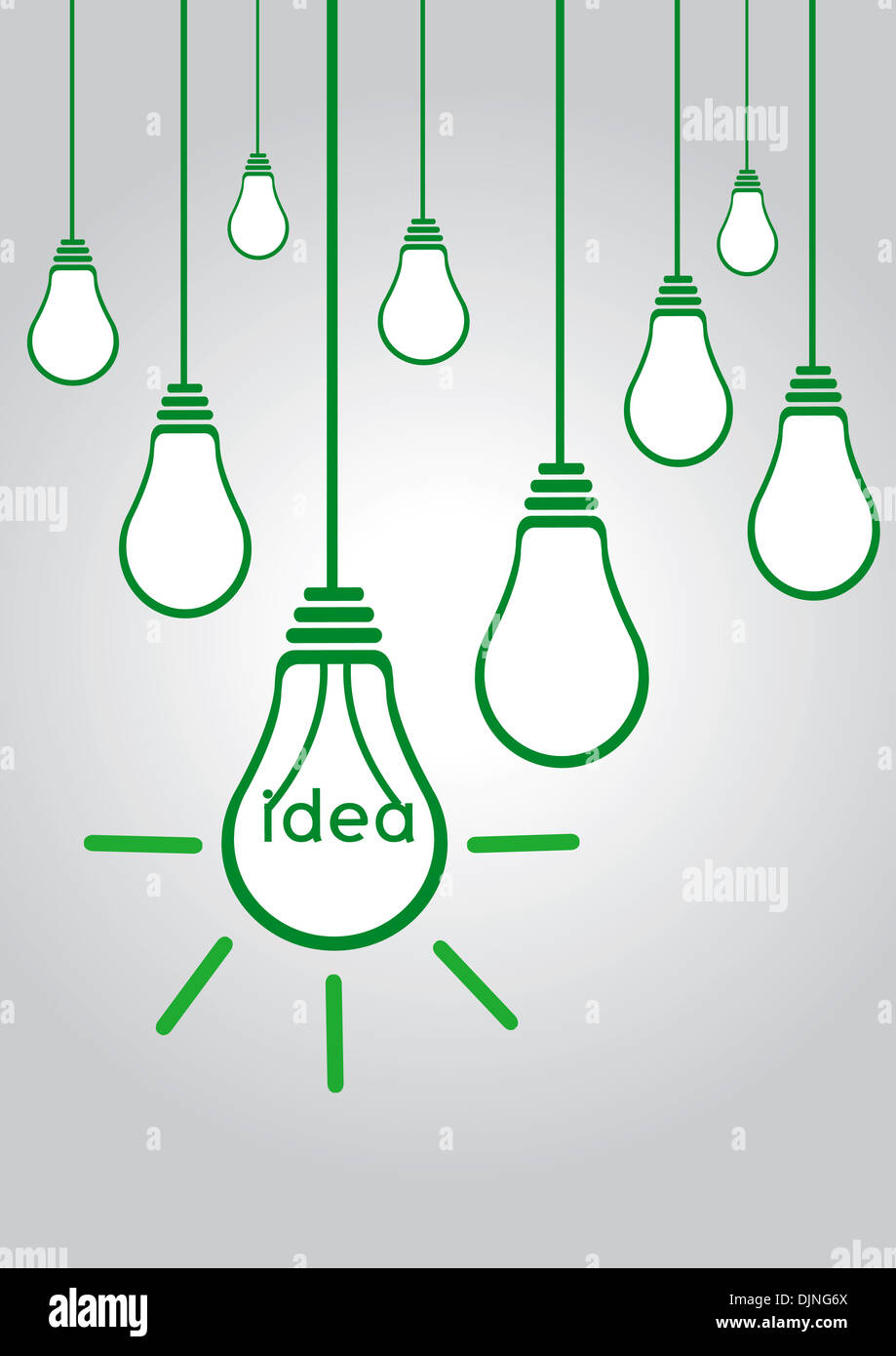 Concept of idea inspired bulb idea Stock Photo - Alamy