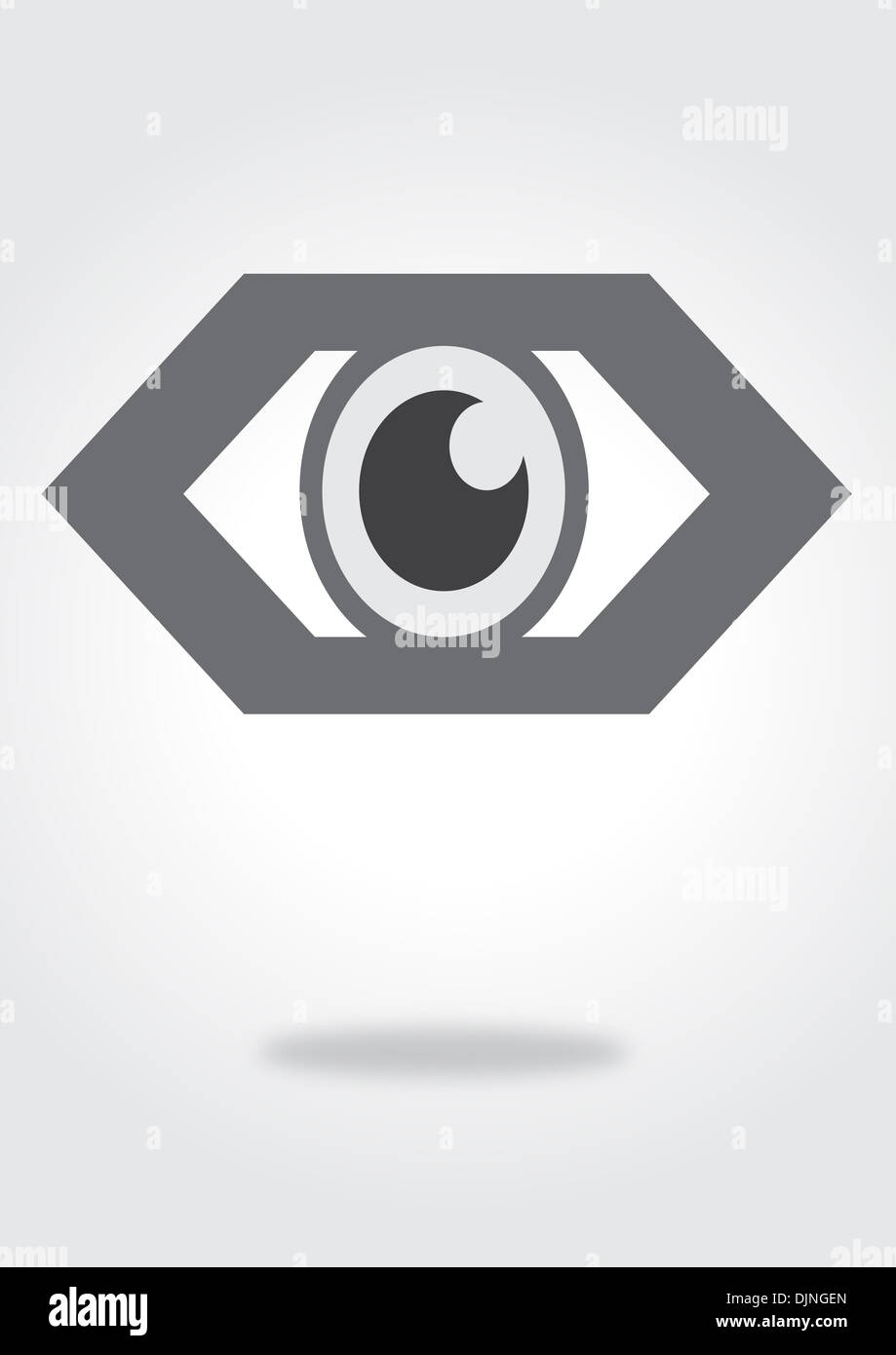 Eye icon character design Stock Photo - Alamy