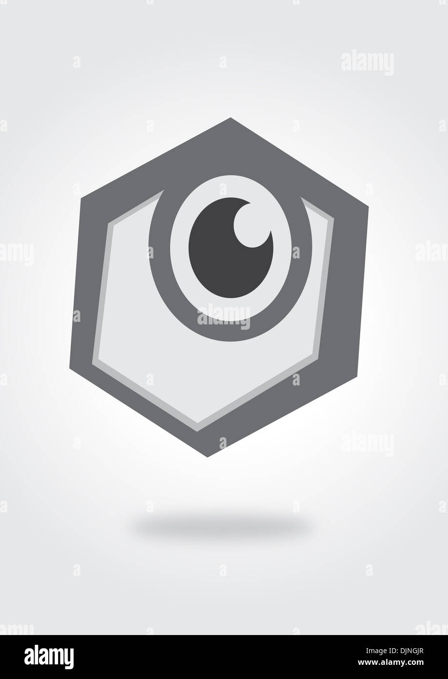 Eye icon character design Stock Photo - Alamy