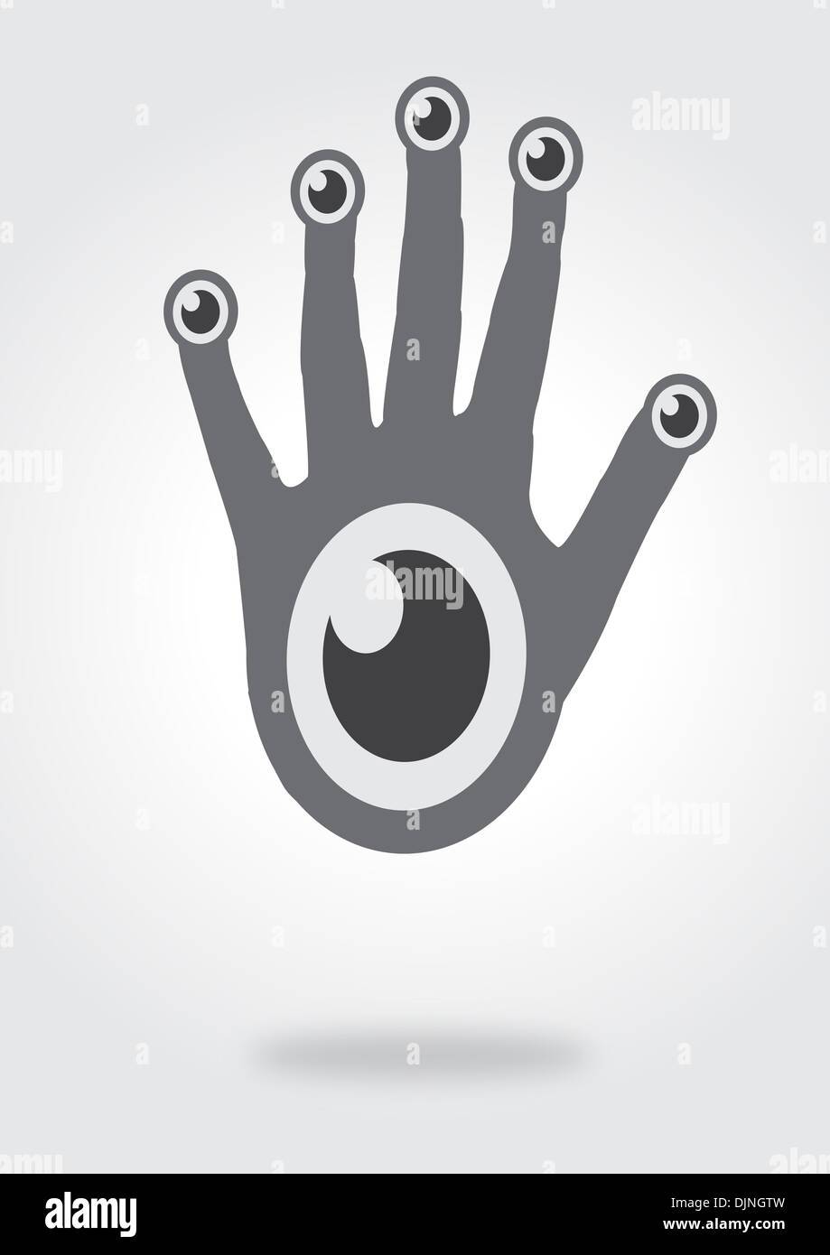 Eye icon character design Stock Photo - Alamy