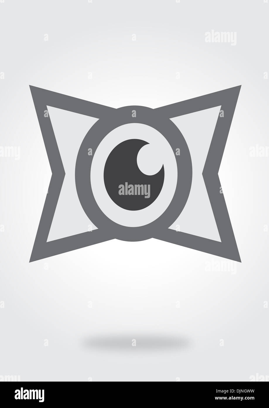 Eye icon character design Stock Photo - Alamy