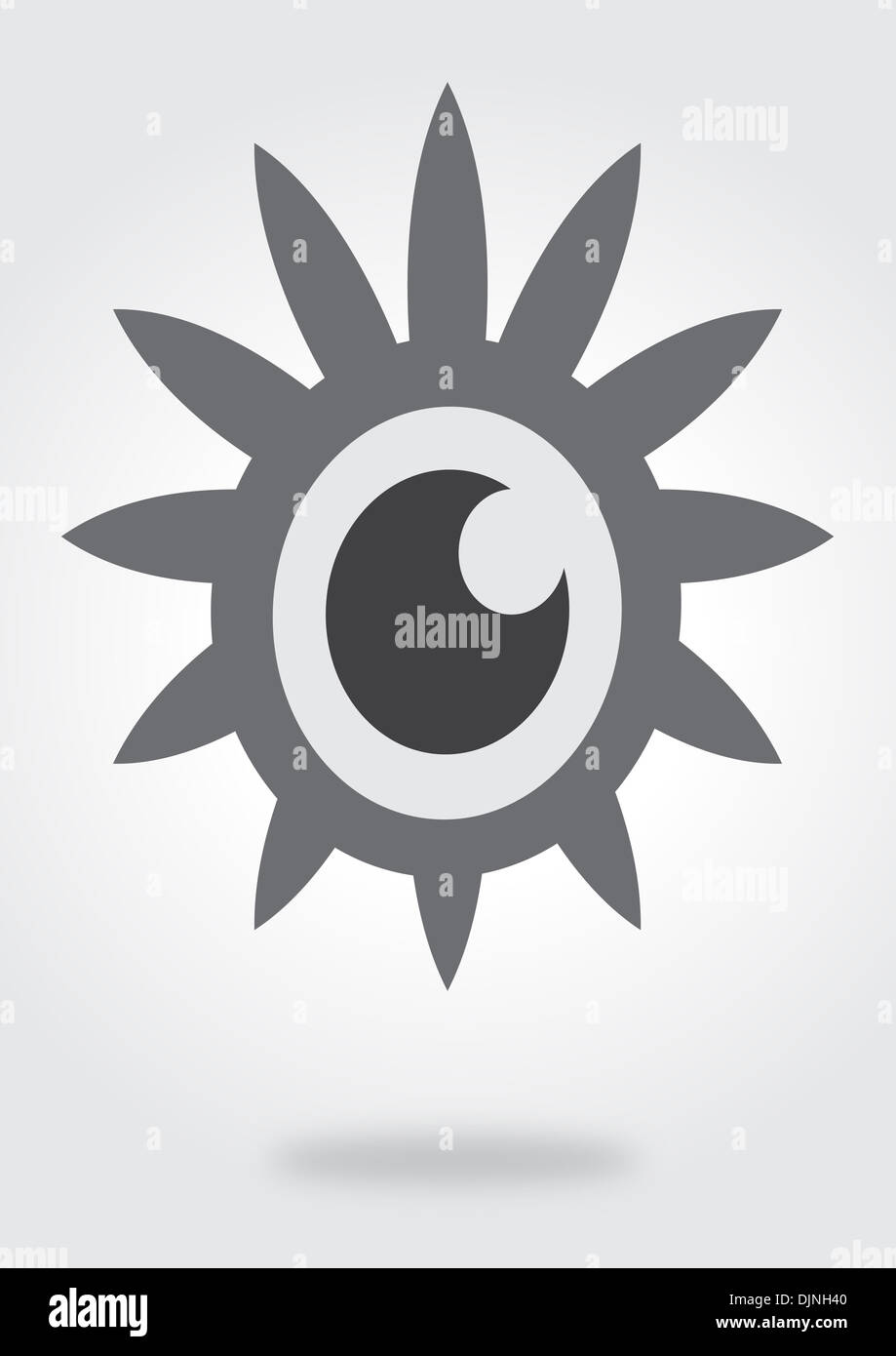 Eye icon character design Stock Photo - Alamy