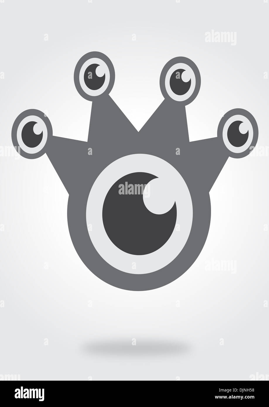 Eye icon character design Stock Photo - Alamy