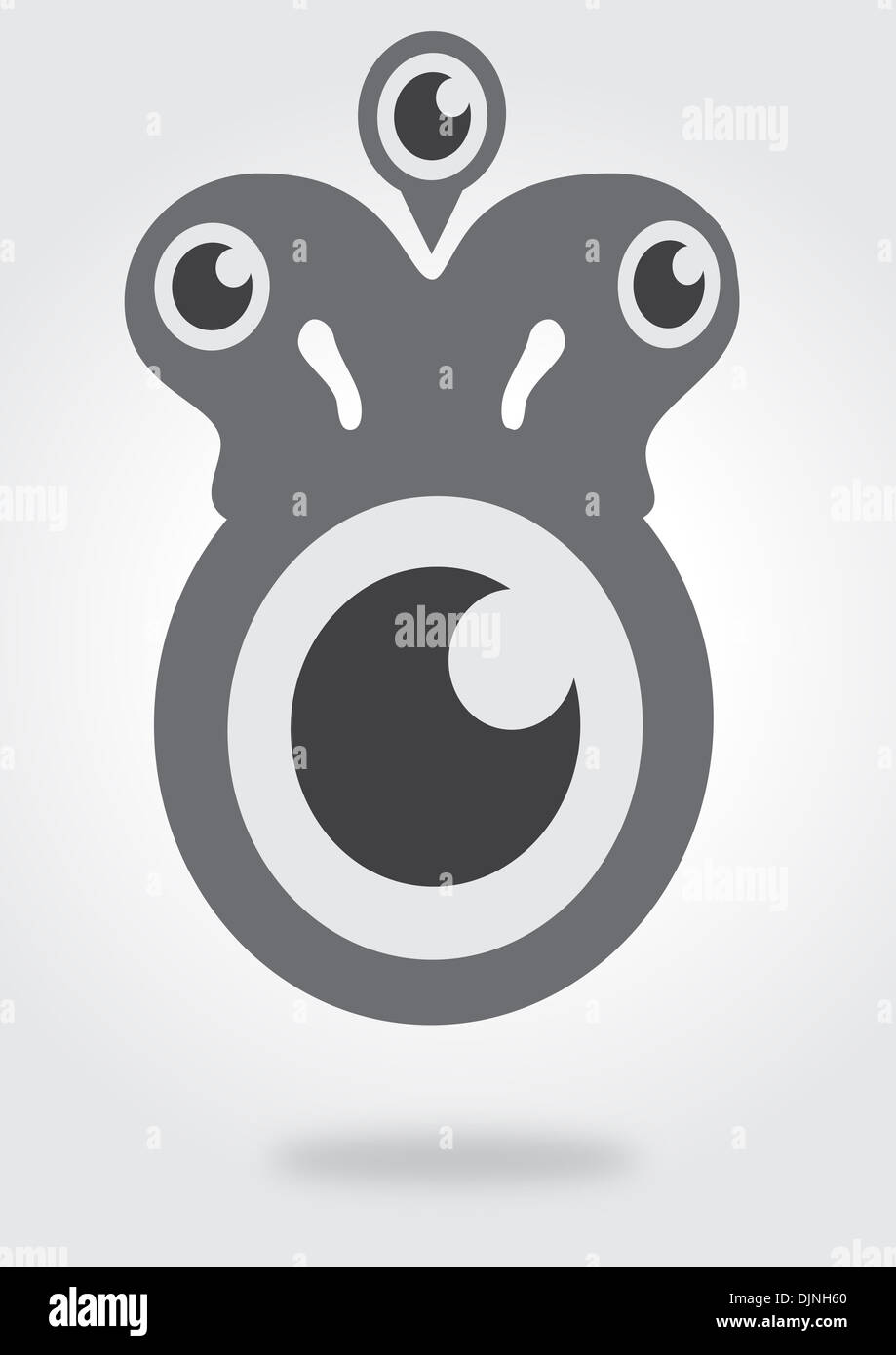 Eye icon character design Stock Photo - Alamy