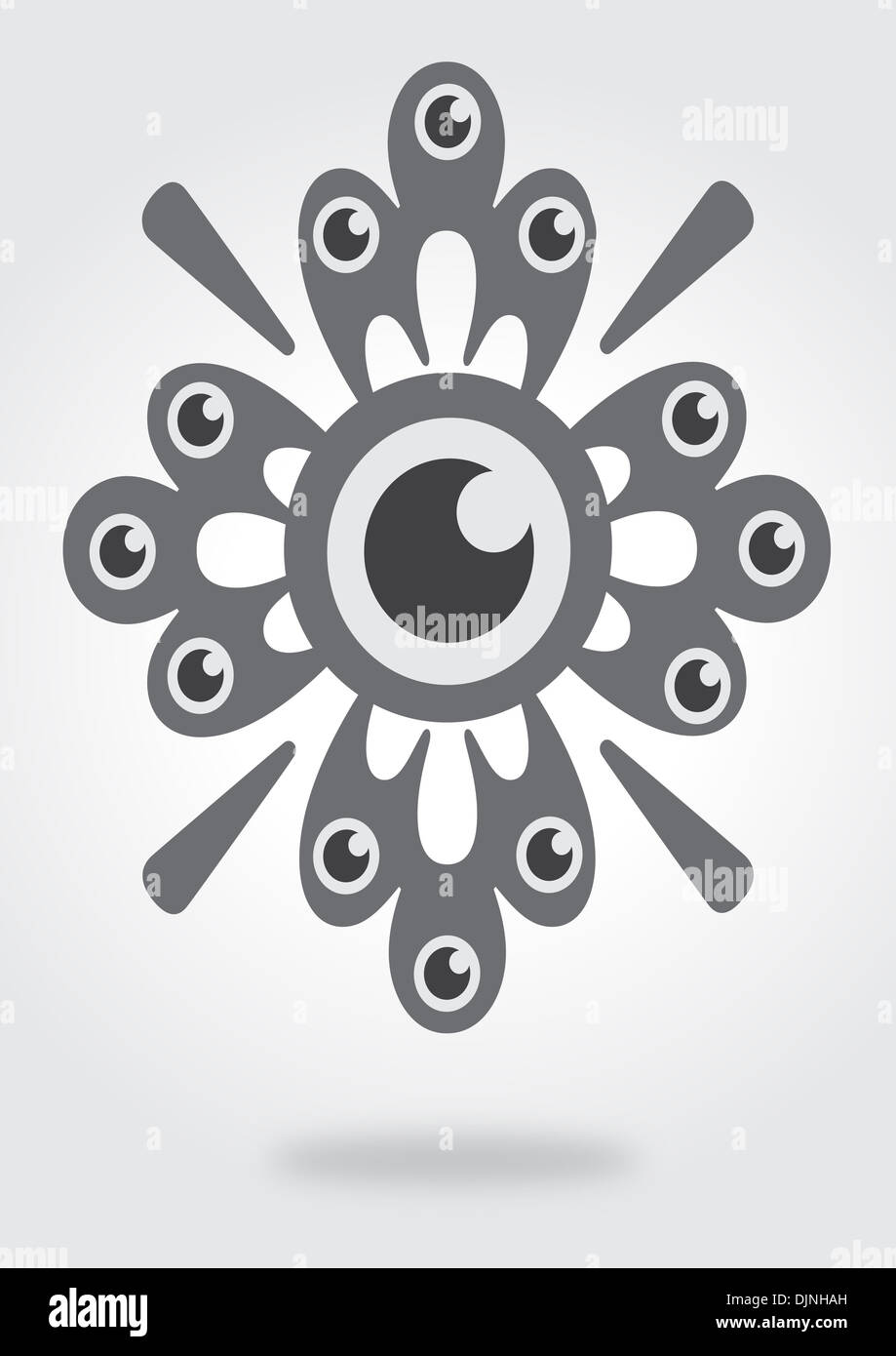 Eye icon character design Stock Photo - Alamy