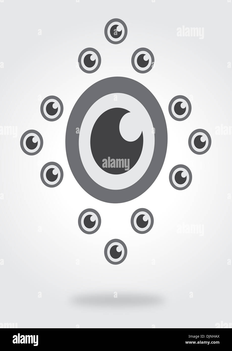 Eye icon character design Stock Photo - Alamy