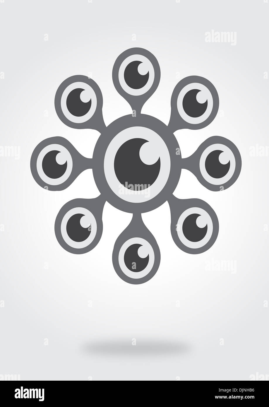 Eye icon character design Stock Photo - Alamy