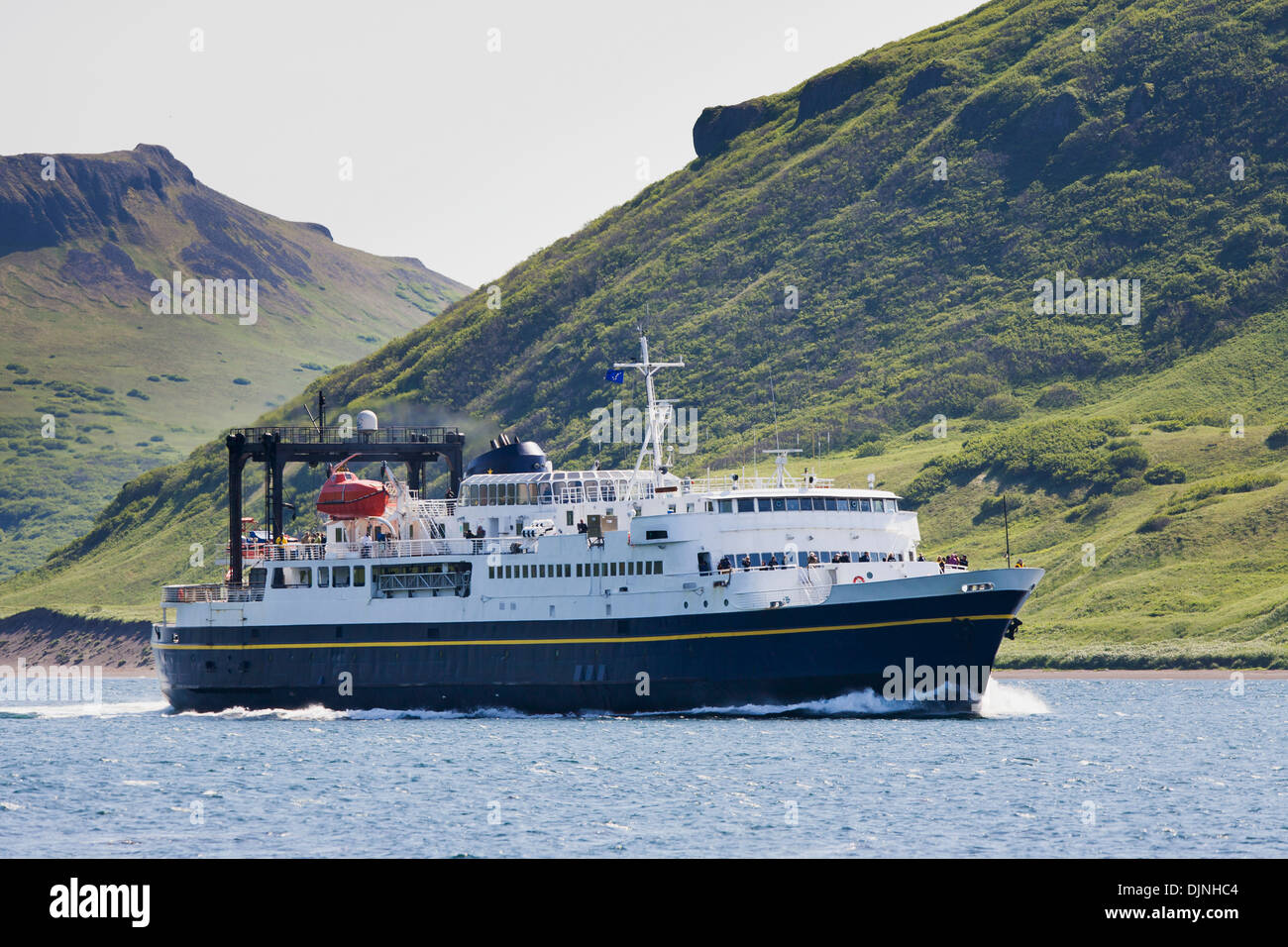 The Alaska Marine Highway Ferry M/V Tustumena Motoring Through False ...