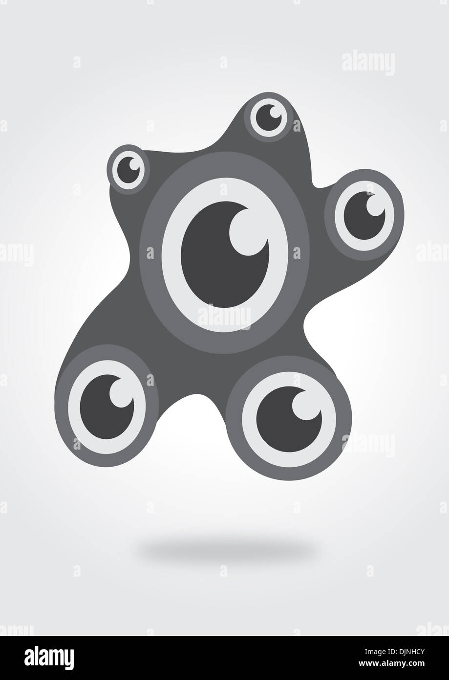 Eye icon character design Stock Photo - Alamy