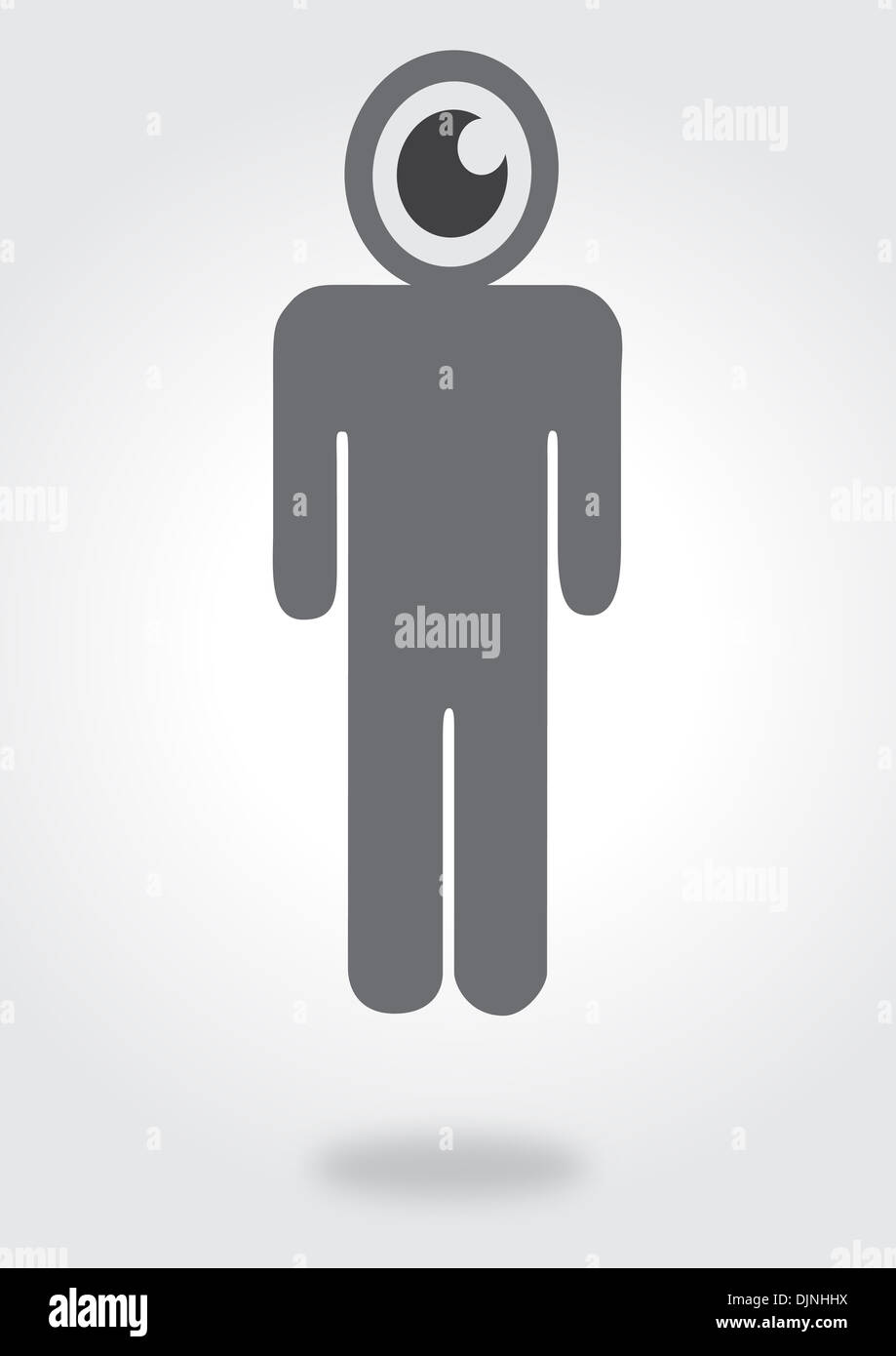 Eye icon character design Stock Photo - Alamy