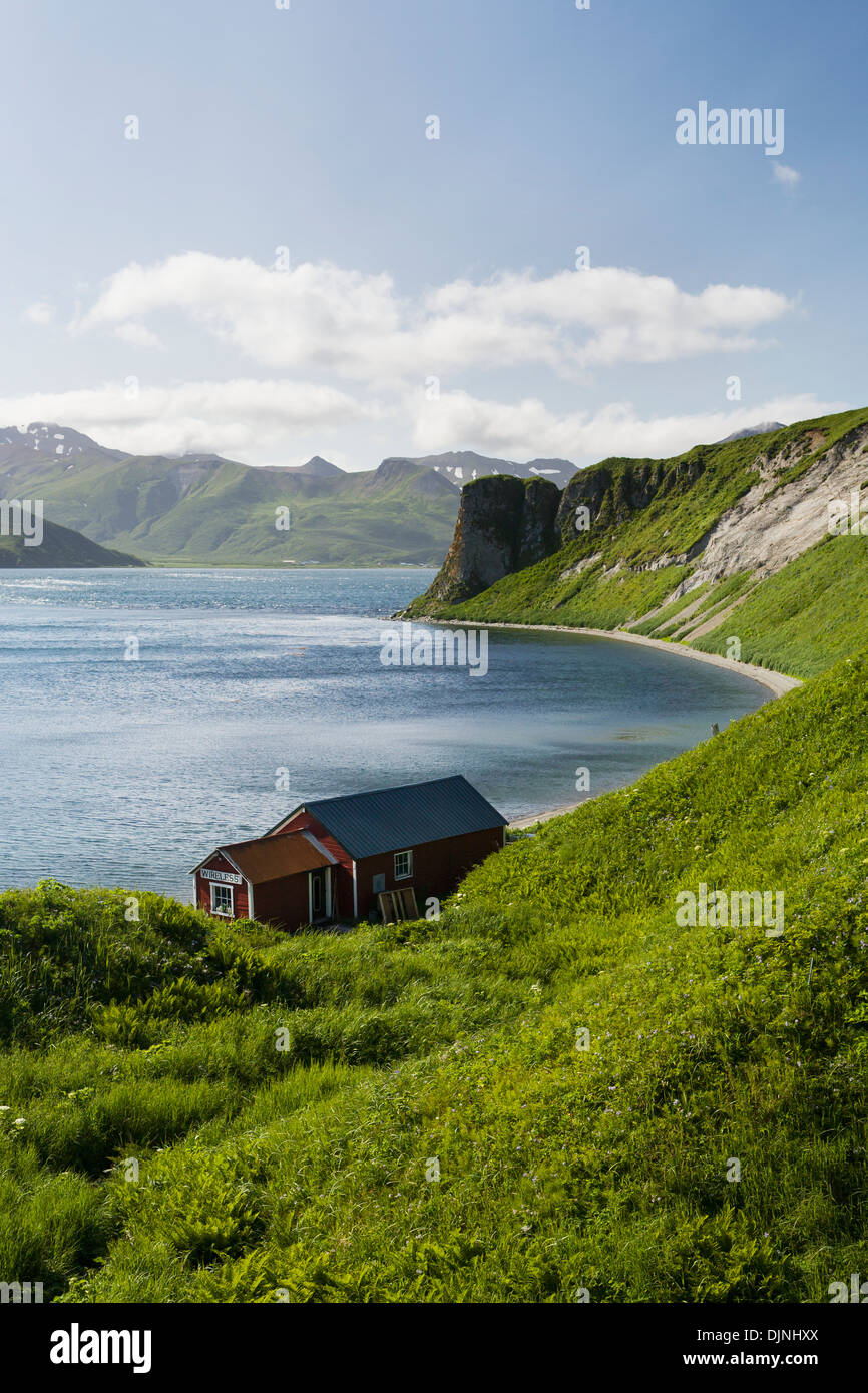 Outbuildings At Fishcamp In False Pass, Southwest Alaska, Summer Stock ...