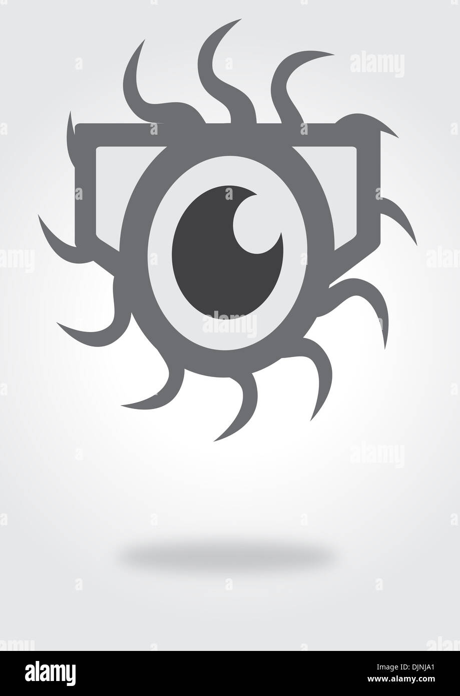 Eye icon character design Stock Photo - Alamy