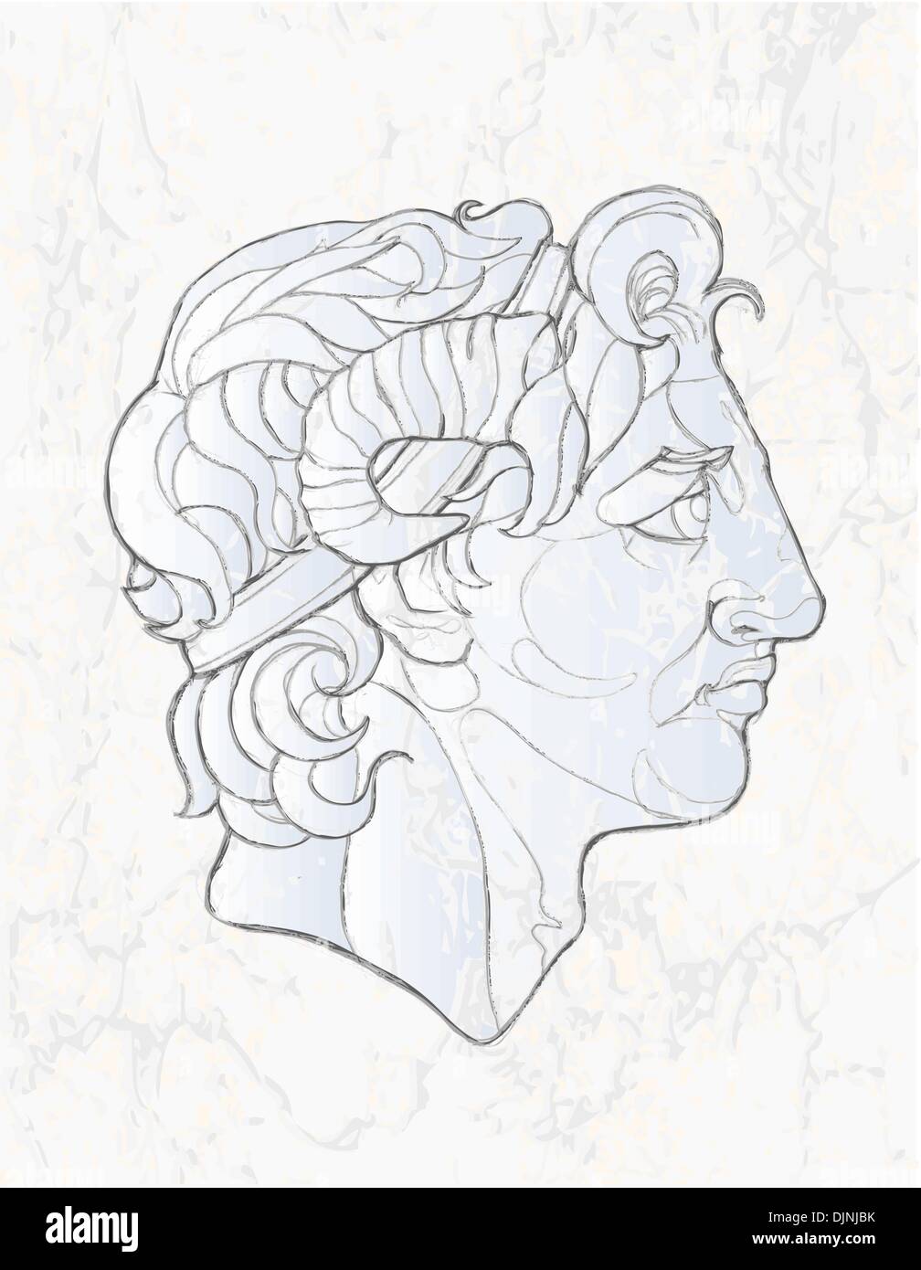 Hand drawn head of greek man Stock Vector Image & Art - Alamy