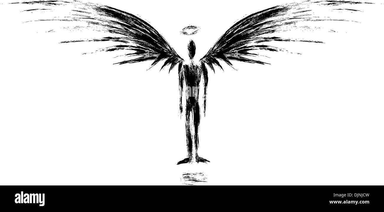 Angel and demon paint hi-res stock photography and images - Alamy