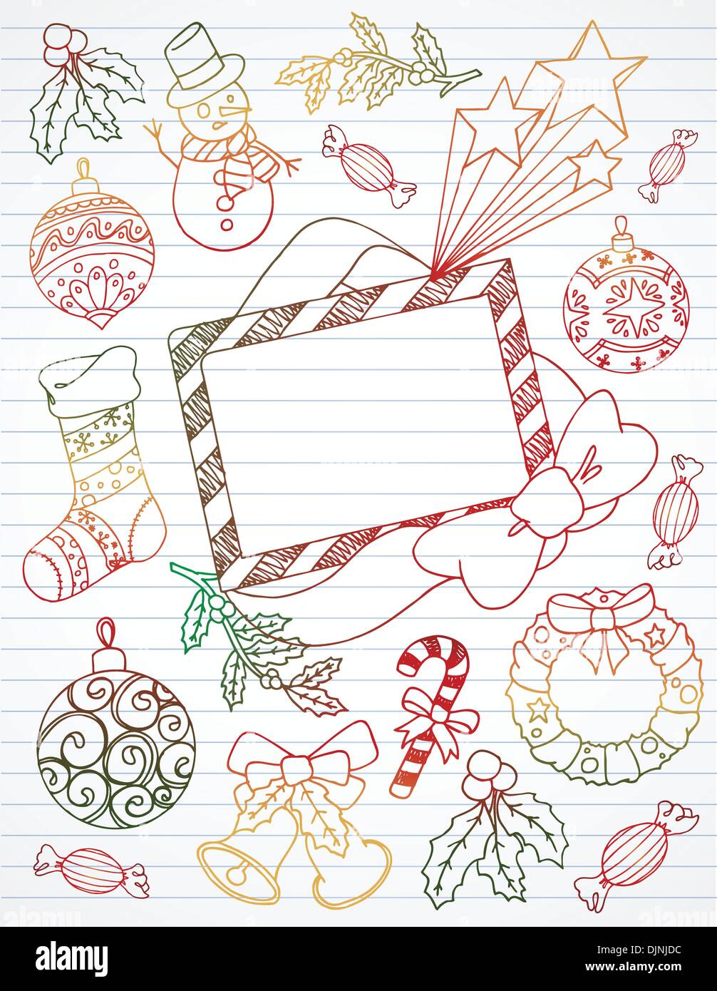 Selection of hand drawn holiday images Stock Vector Image & Art - Alamy