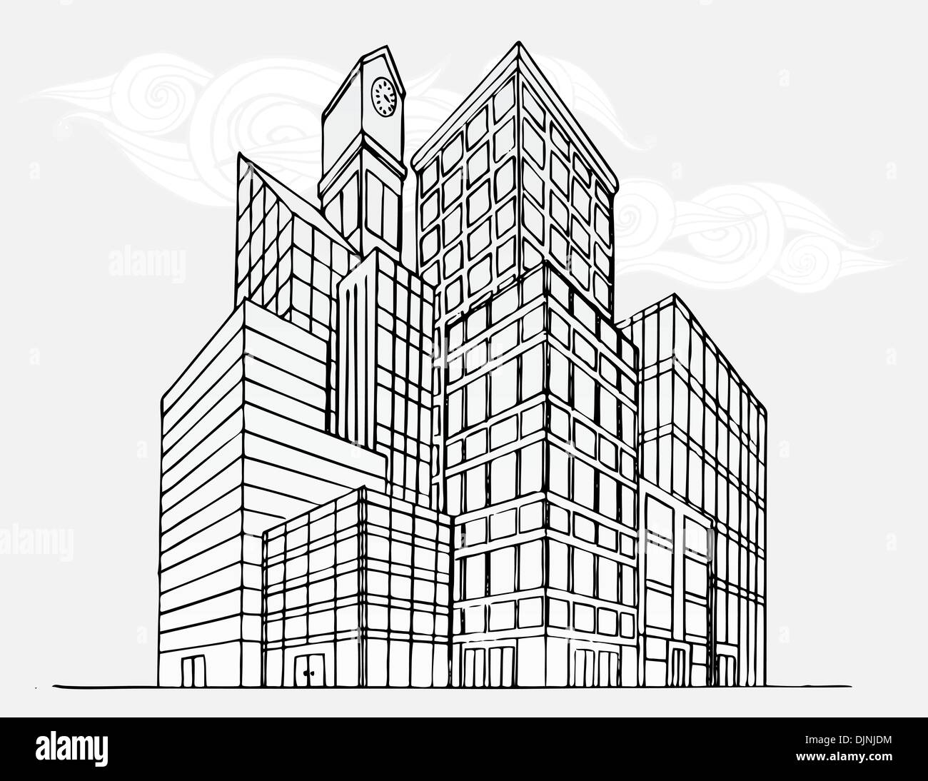 Hand drawn abstract cityscape Stock Vector Image & Art - Alamy
