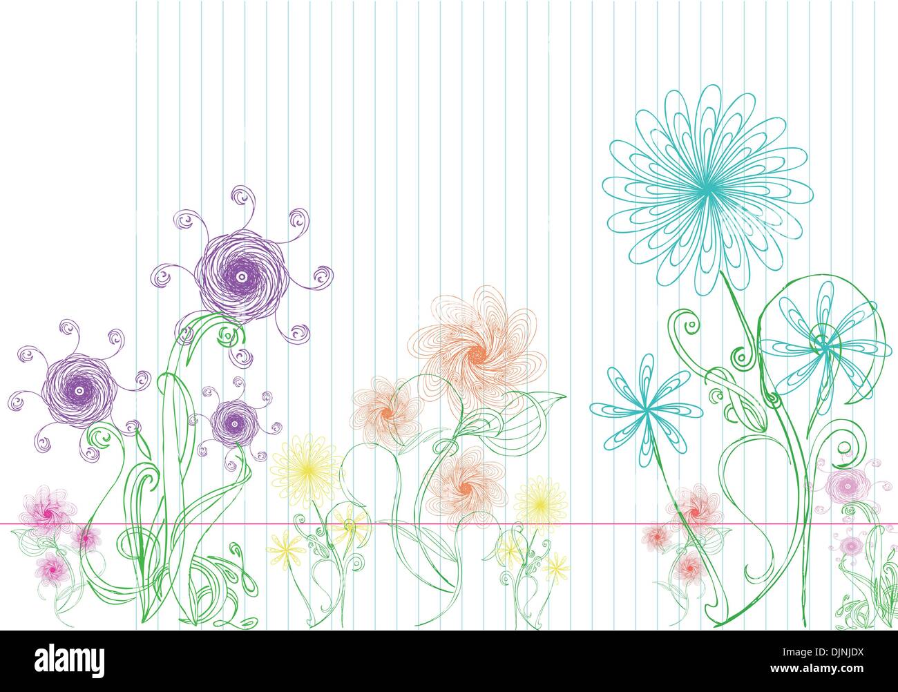 Color Flower Doodles Stock Vector Image & Art - Alamy