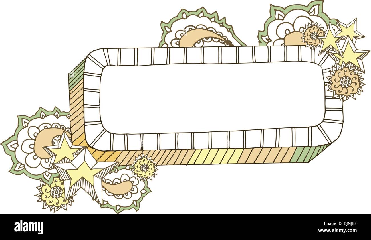 Hand drawn text box floral hi-res stock photography and images - Alamy