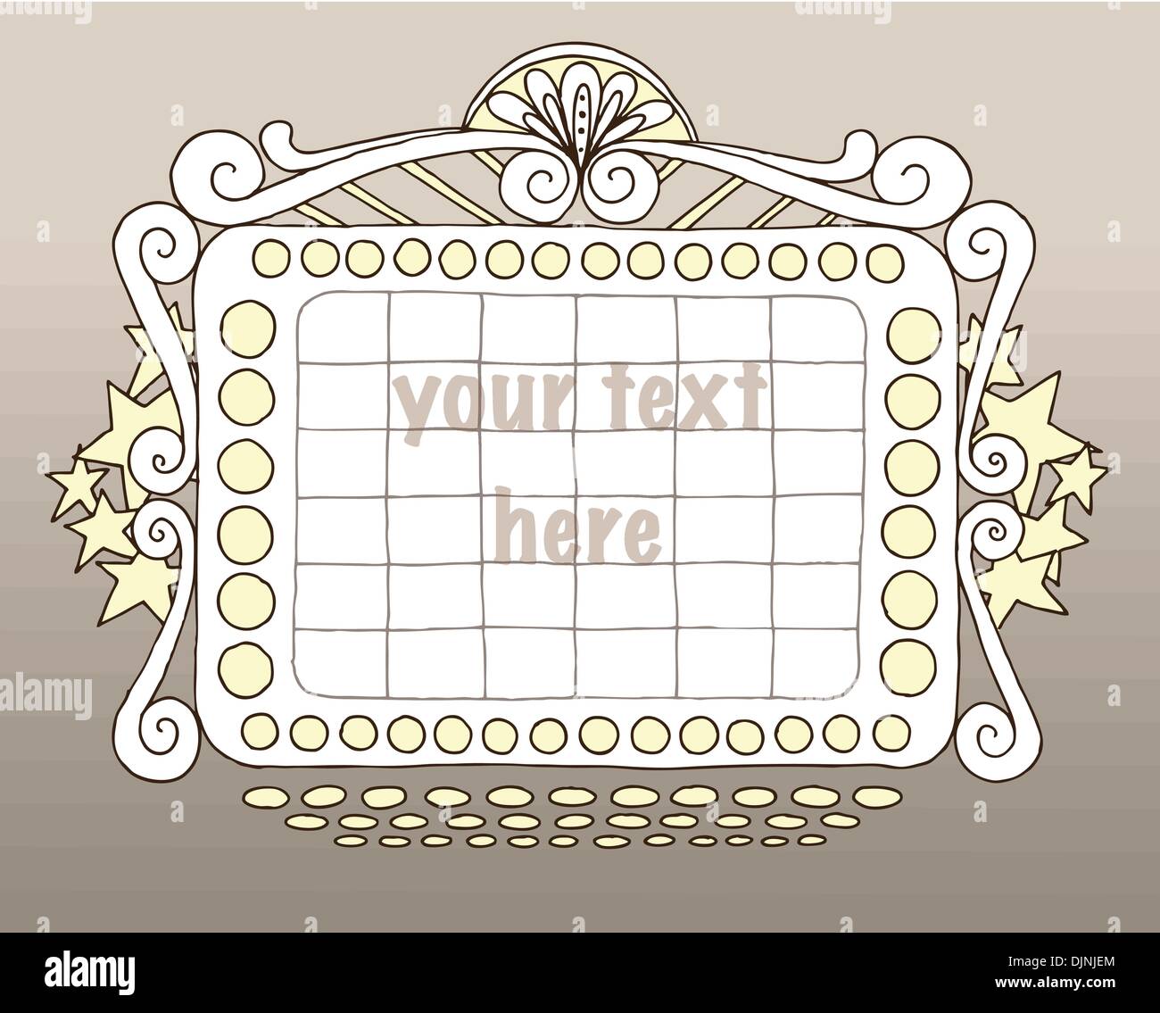 Doodle Marquee Text Stock Vector Image & Art - Alamy