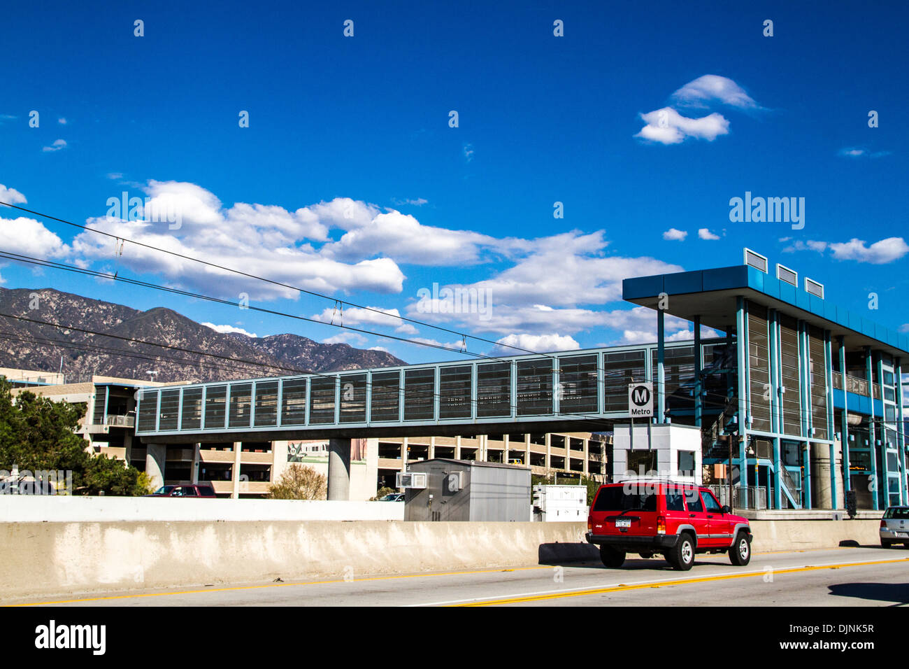 The Los Angeles Metro light rail Sierra Madre Villa Station located in ...