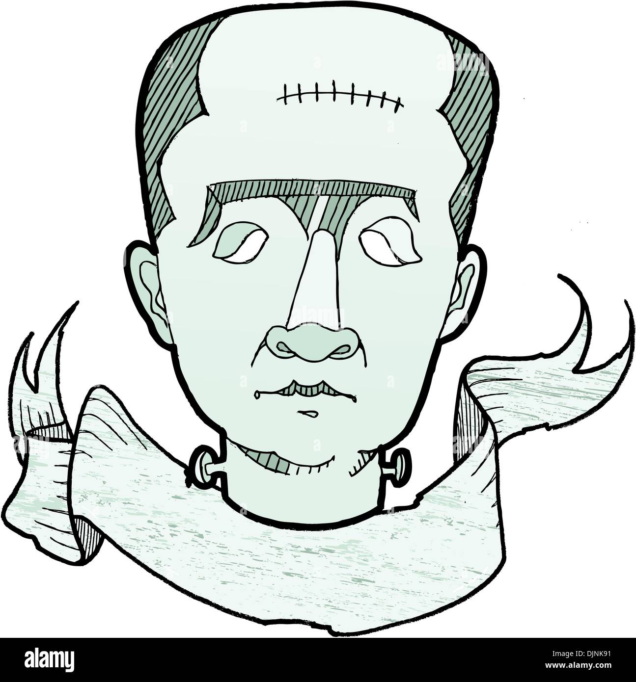 Hand drawn Frankenstein with banner Stock Vector Image & Art - Alamy