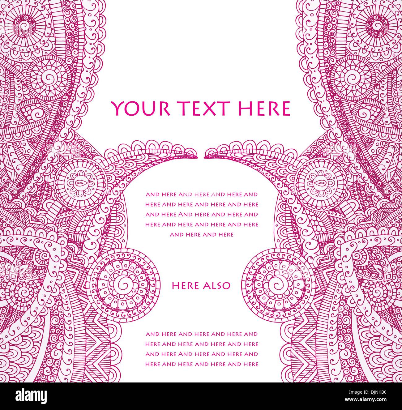 Ornate henna forms text layout Stock Vector Image & Art - Alamy