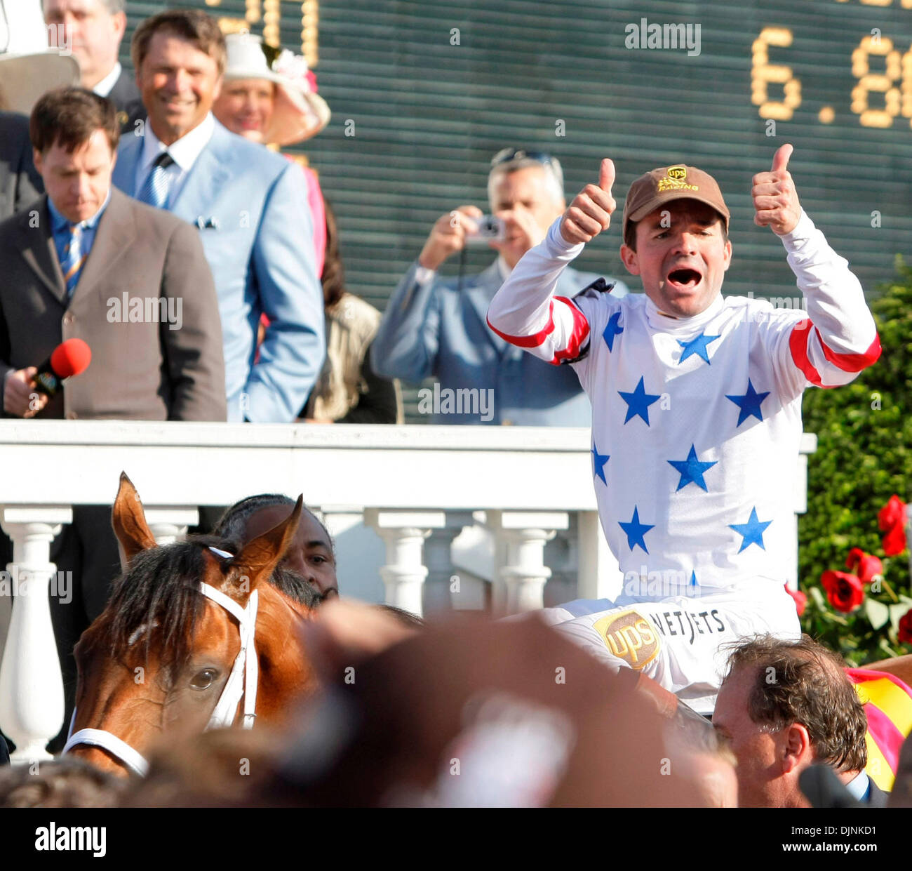Kent Desormeaux celebrated after he won with Big Brown #20. Eight ...