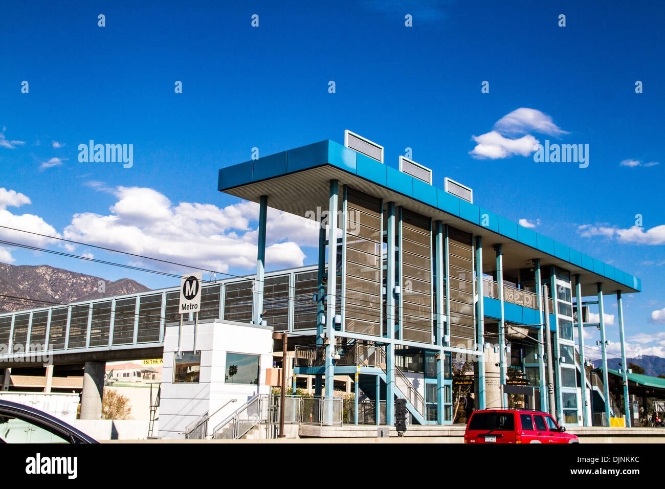 The Los Angeles Metro light rail Sierra Madre Villa Station located in ...