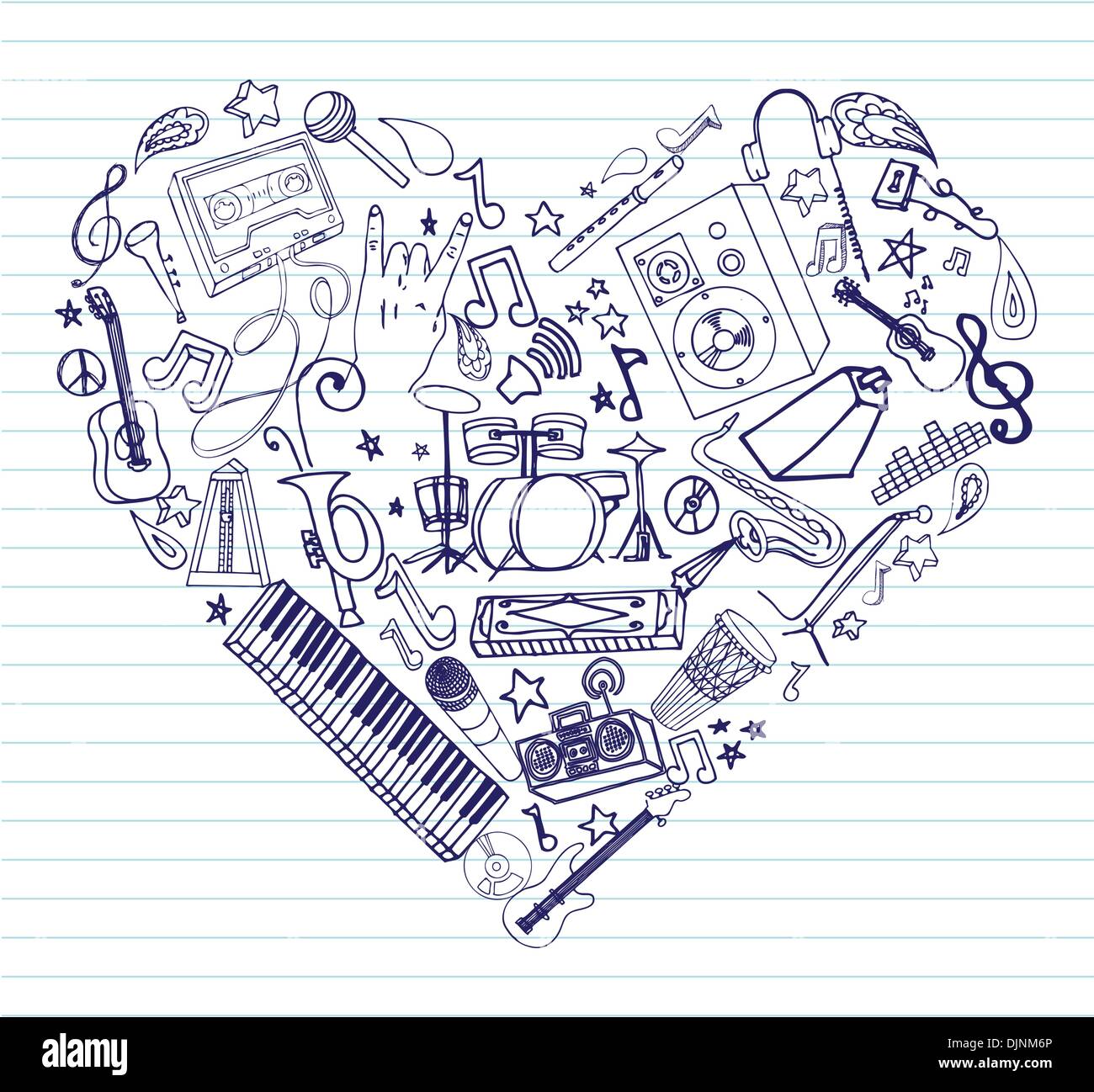 Large variety of music doodles Stock Vector Image & Art - Alamy