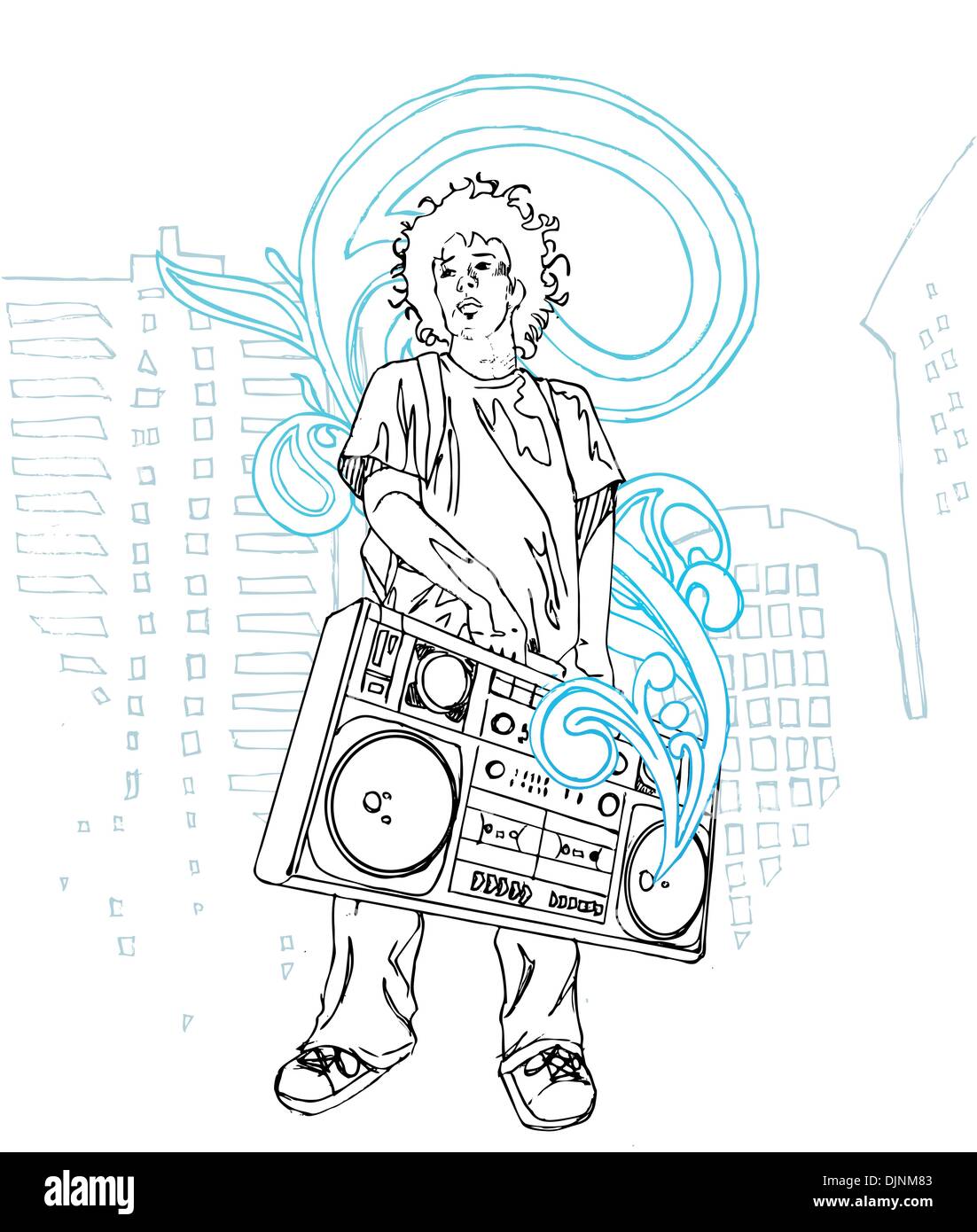 Boombox drawing hi-res stock photography and images - Alamy
