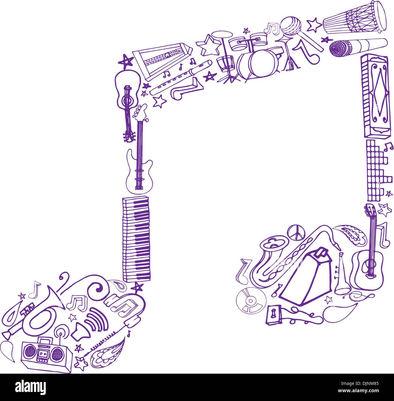 Musical variety Stock Vector Images - Alamy