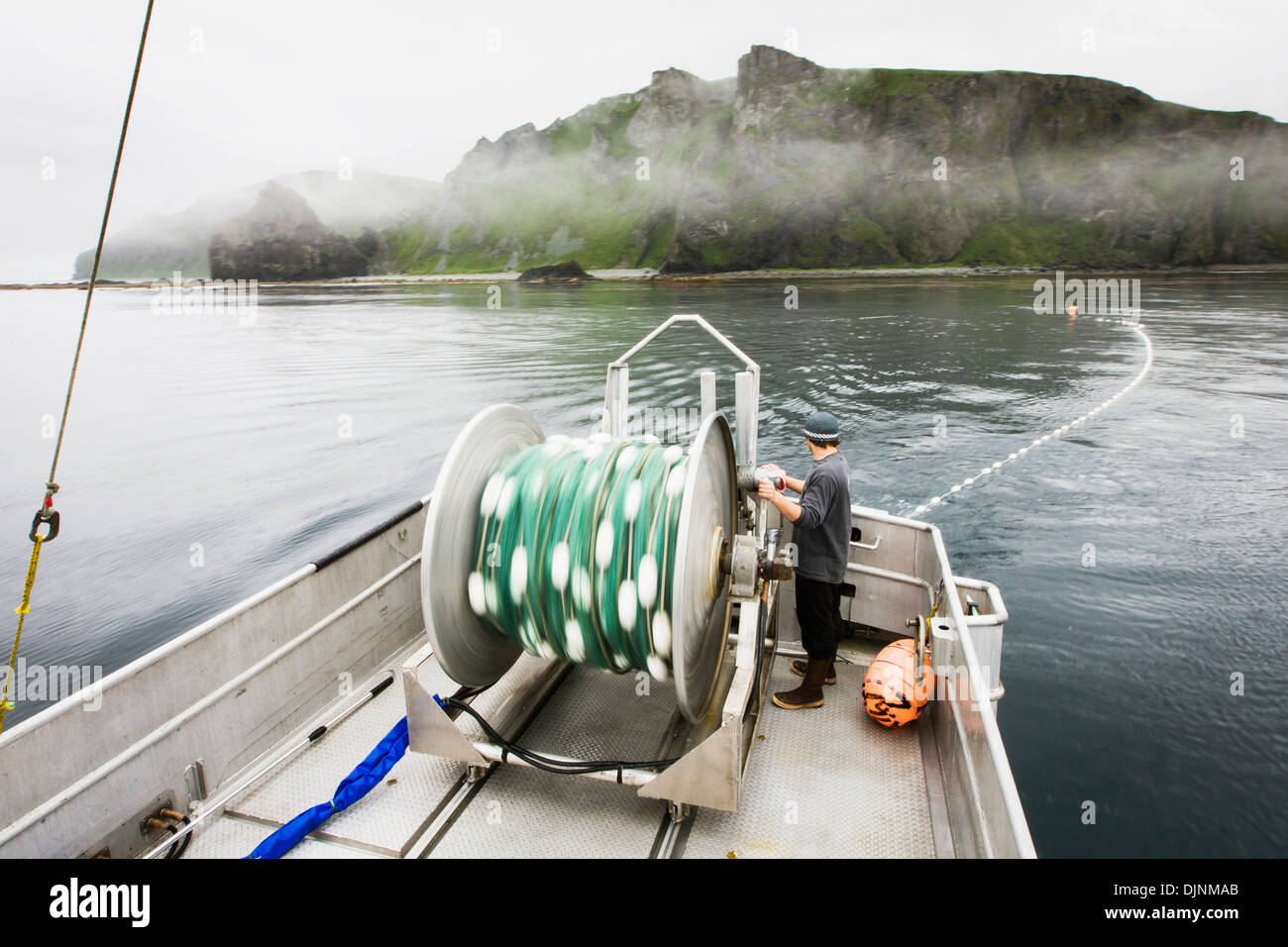 Commercial drift net fishermen setting hi-res stock photography and ...