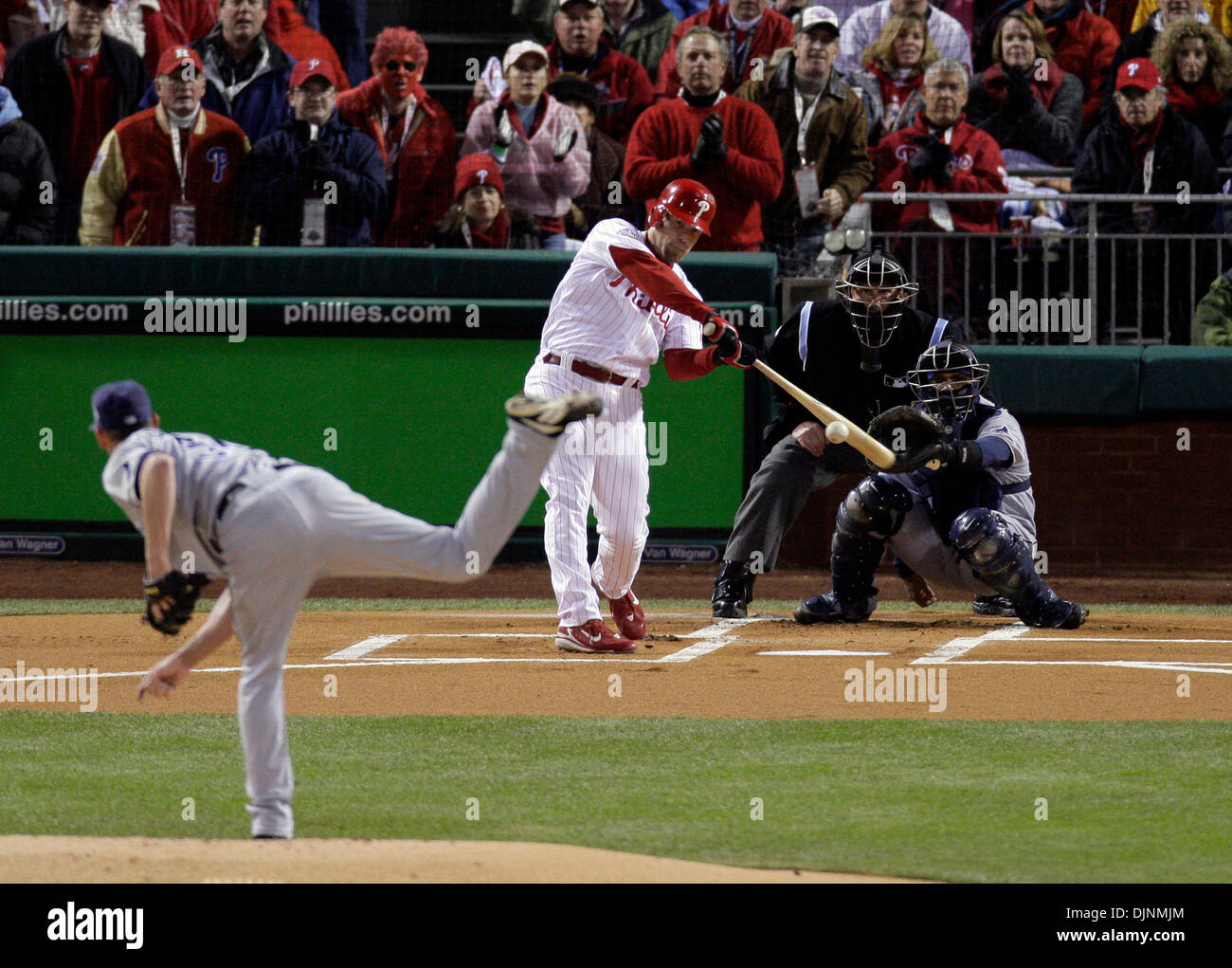 Oct 29, 2008 - Philadelphia, Pennsylvania, USA - GEOFF JENKINS hits a ...