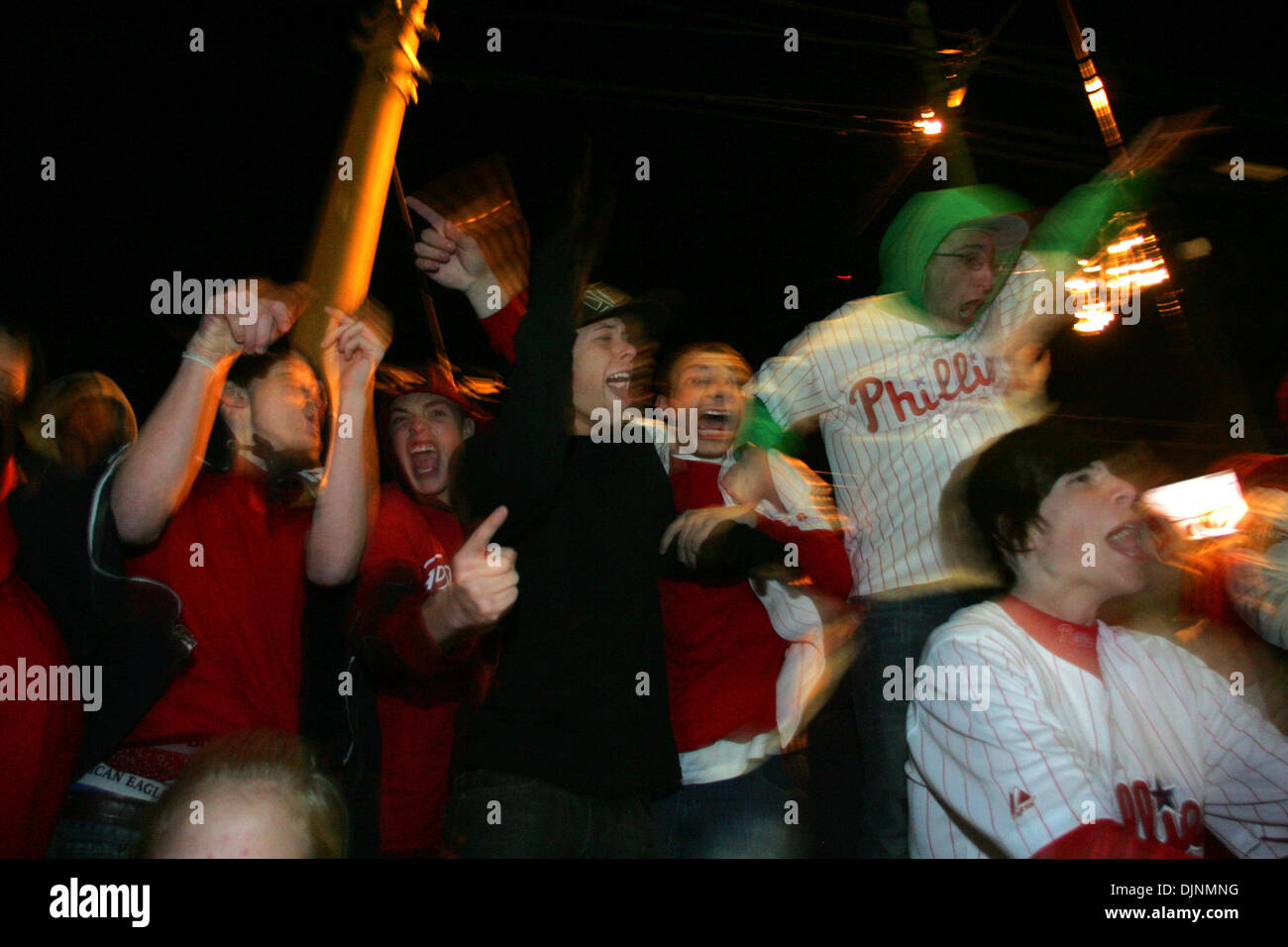 Oct 29, 2008 - Philadelphia, Pennsylvania, USA - Fans celebrate a ...