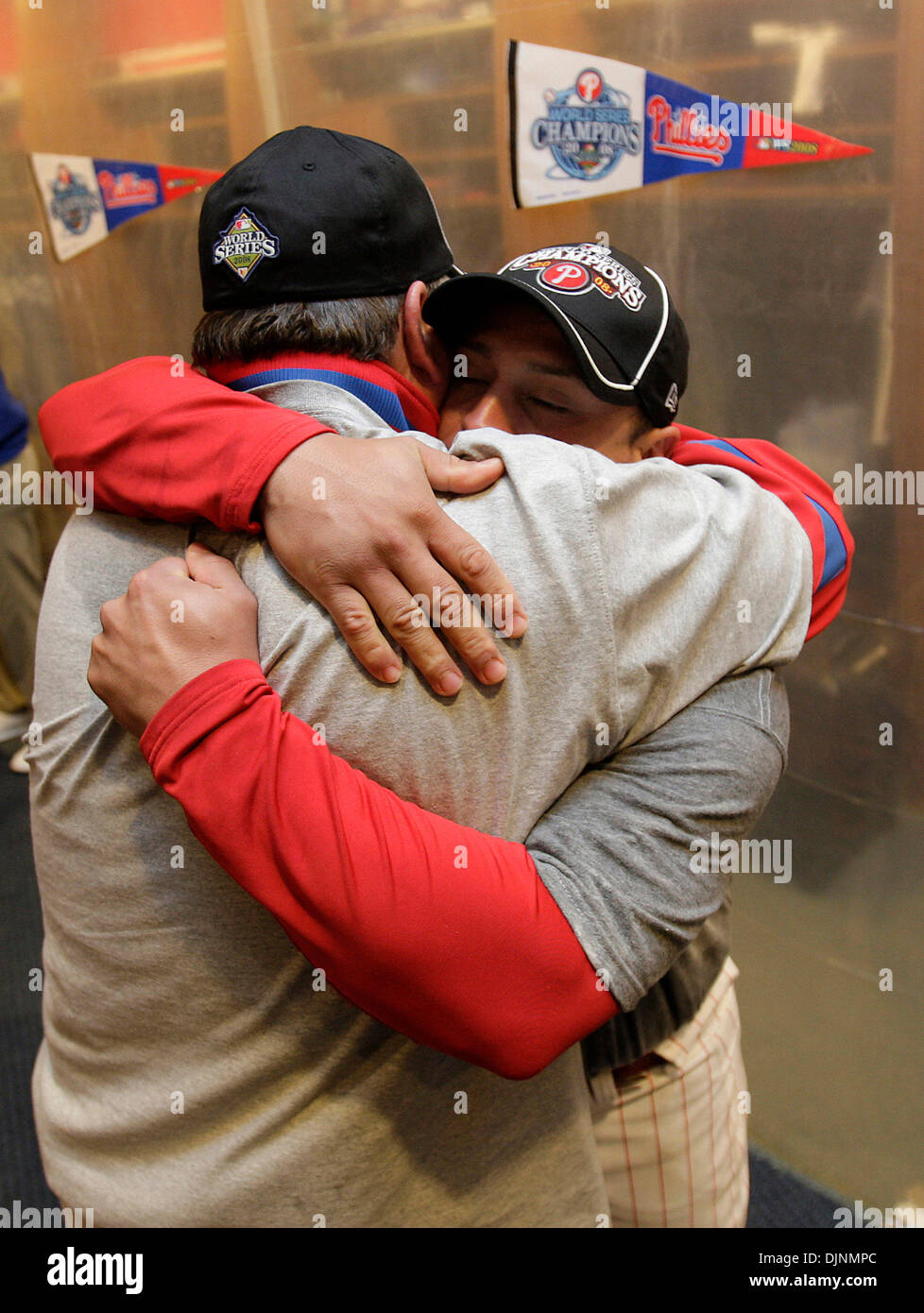 Oct 29, 2008 - Philadelphia, Pennsylvania, USA - RICH DUBEE, left, hugs ...