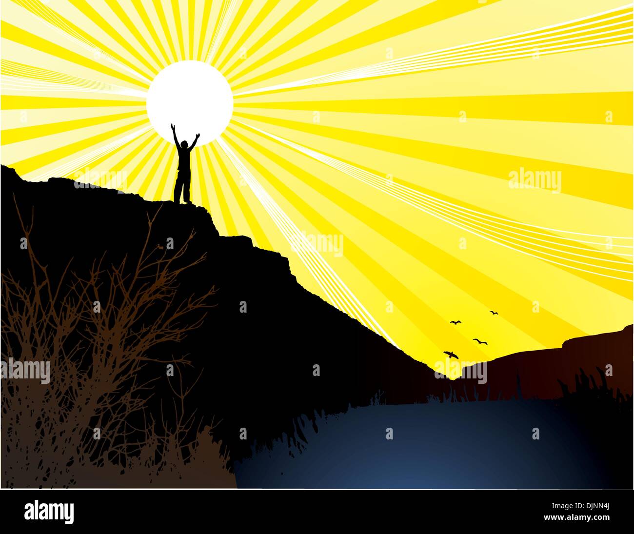 Reaching sun Stock Vector Images - Alamy