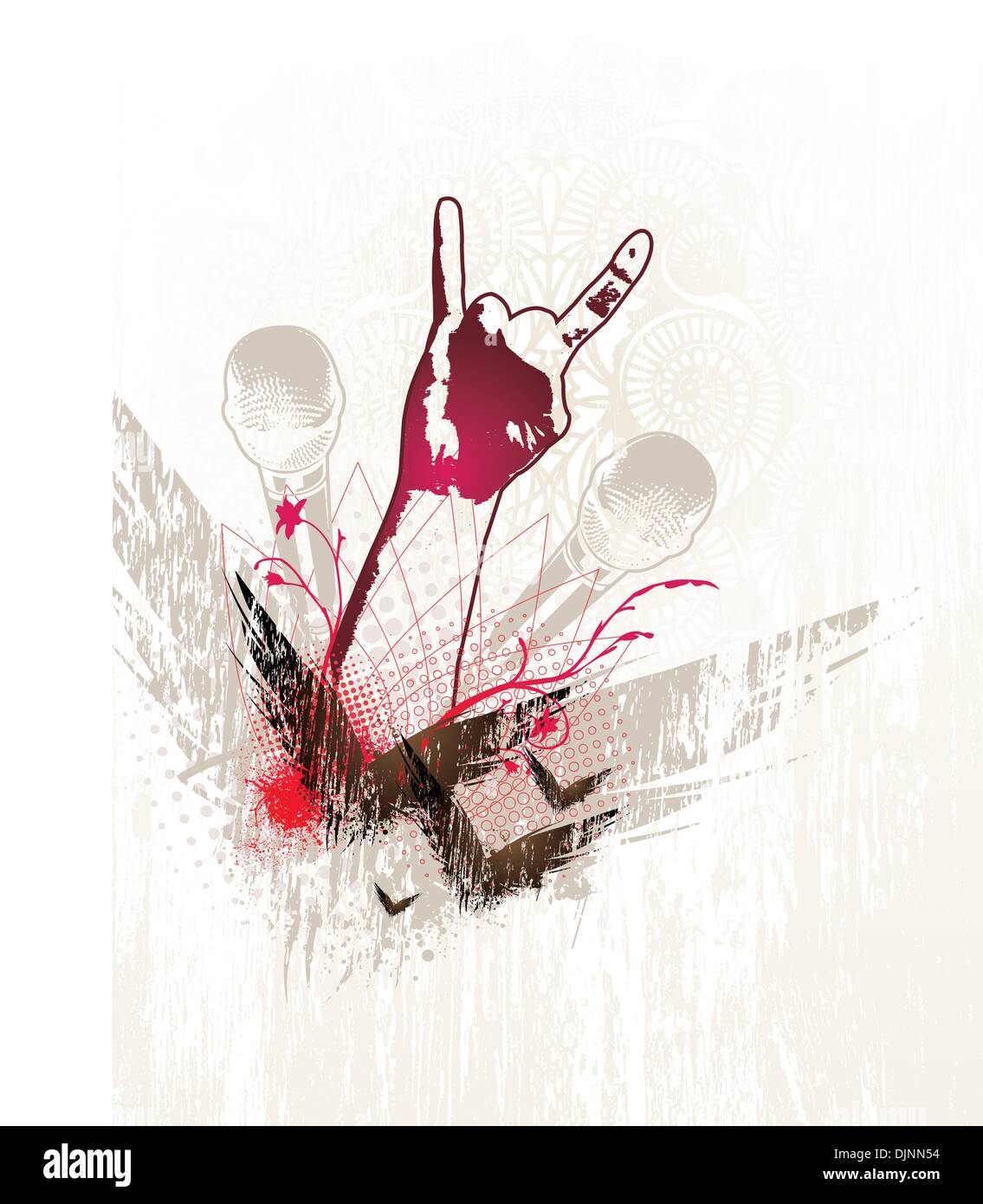 Death hand rock roll Stock Vector Images - Alamy