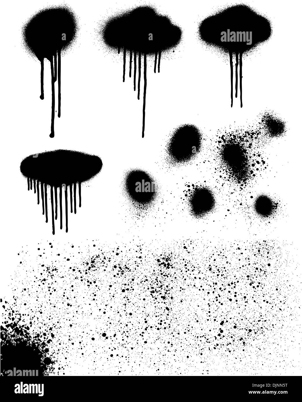 Variety of different spray paint shapes Stock Vector Image & Art - Alamy