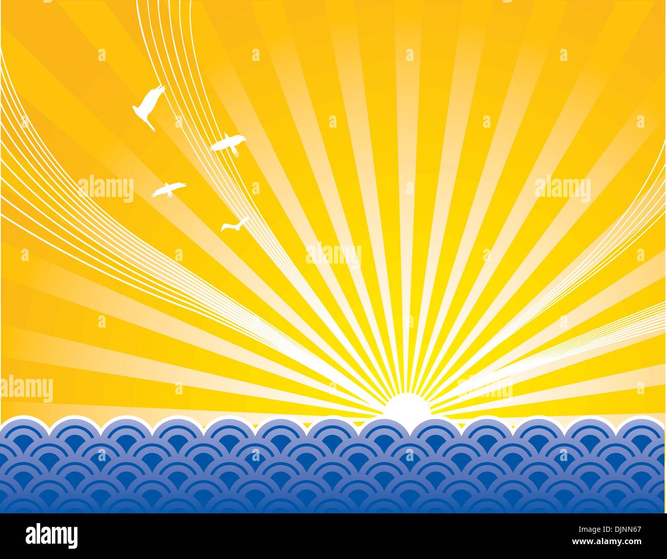 Stars over ocean Stock Vector Images - Alamy