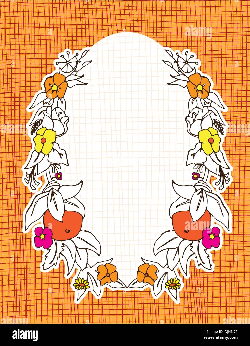 Vintage tweed frame in orange Stock Vector Image & Art - Alamy
