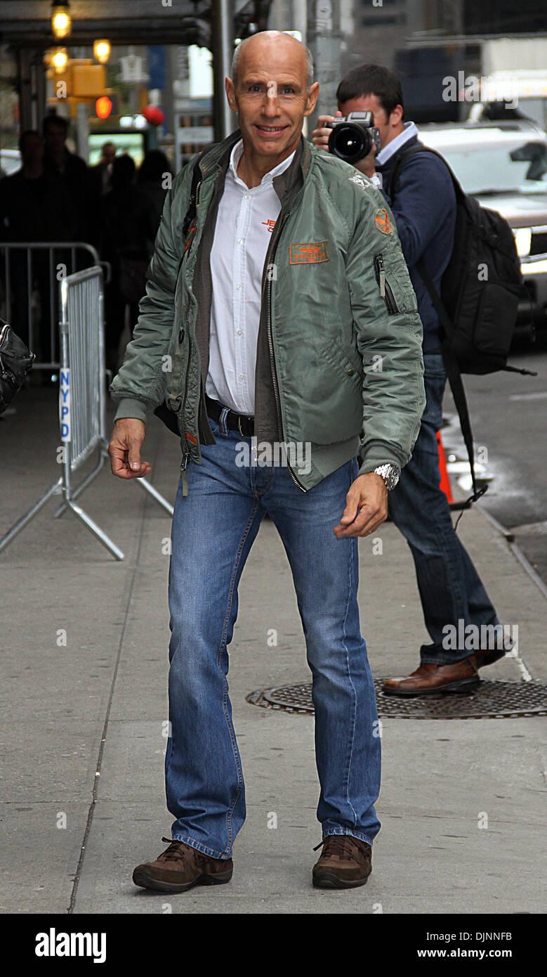 Jetman Yves Rossy Celebrities arrive at Ed Sullivan Theater for 'The ...