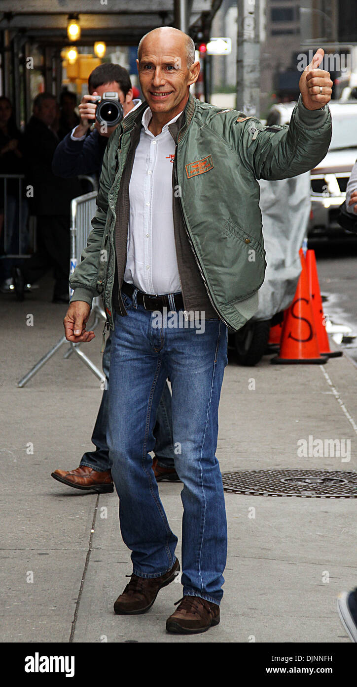 Jetman Yves Rossy Celebrities arrive at Ed Sullivan Theater for 'The ...