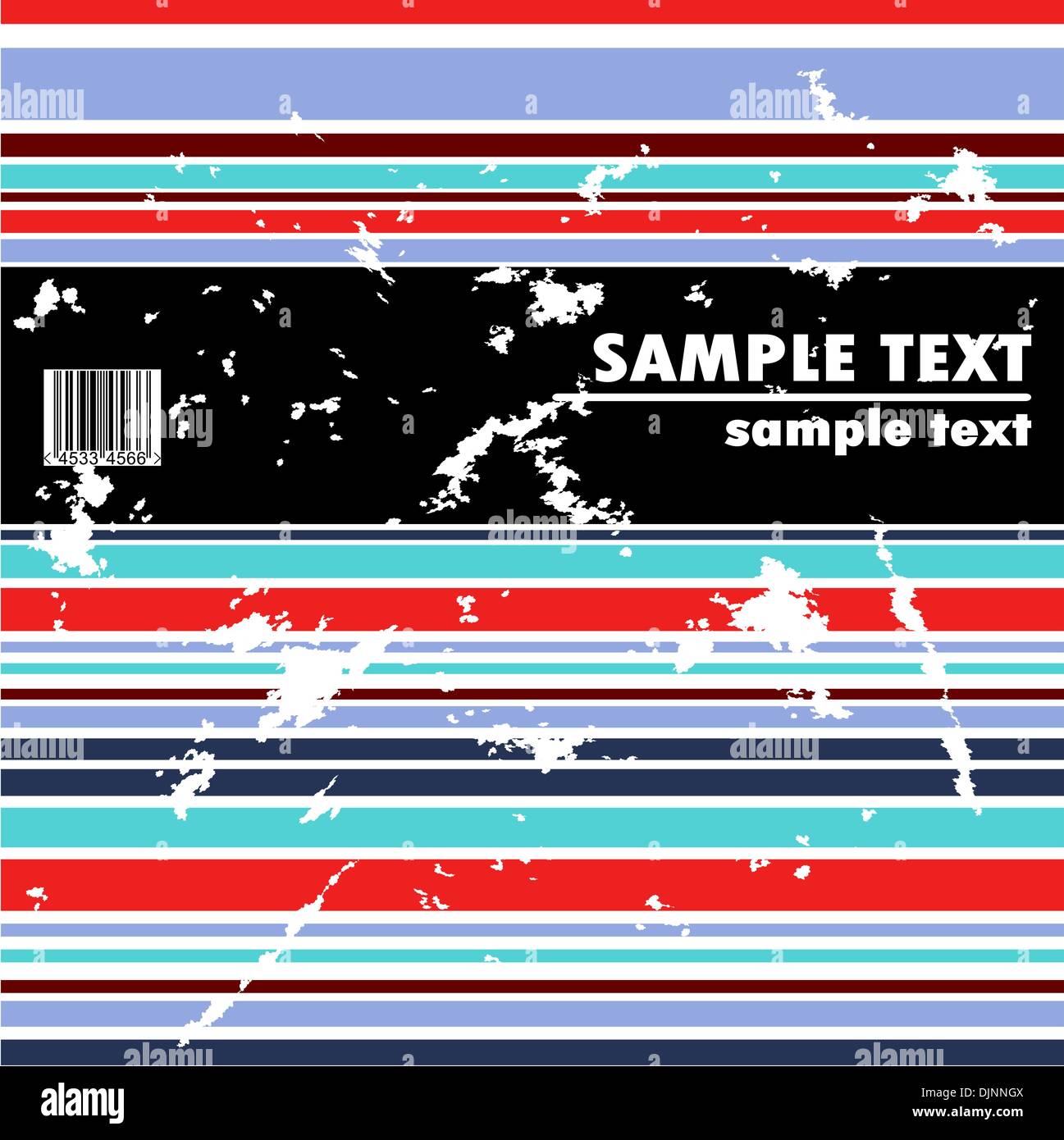 Grungy bended vector design of stripes with barcode Stock Vector Image ...